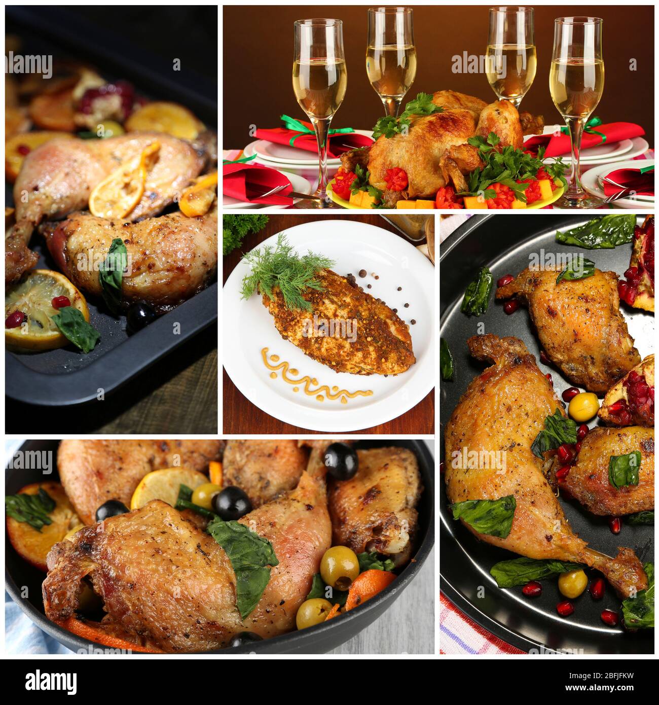 Collage of various meals with meat Stock Photo - Alamy