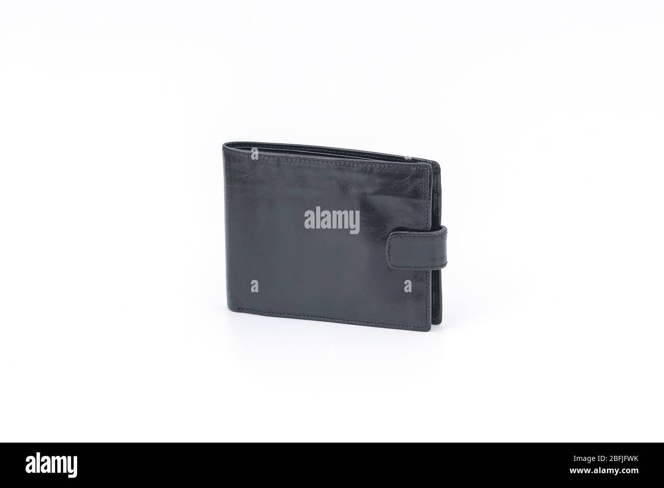 Black leather mens wallet with many pockets and compartments for credit ...