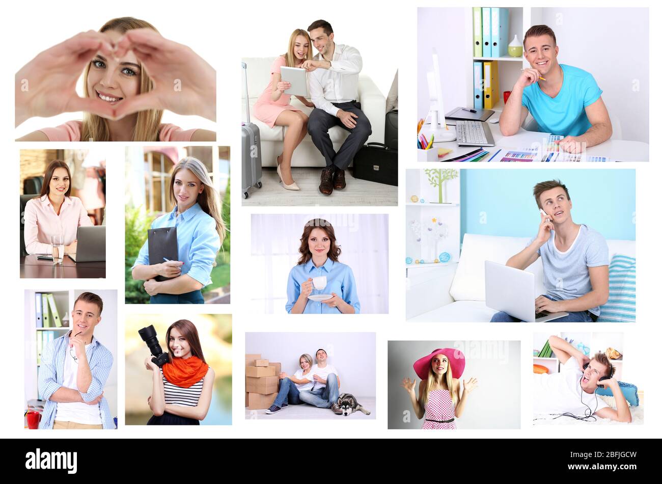 Collage of different people Stock Photo - Alamy