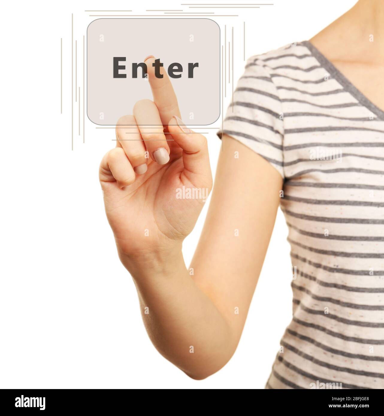 Reaching for the button hi-res stock photography and images - Alamy