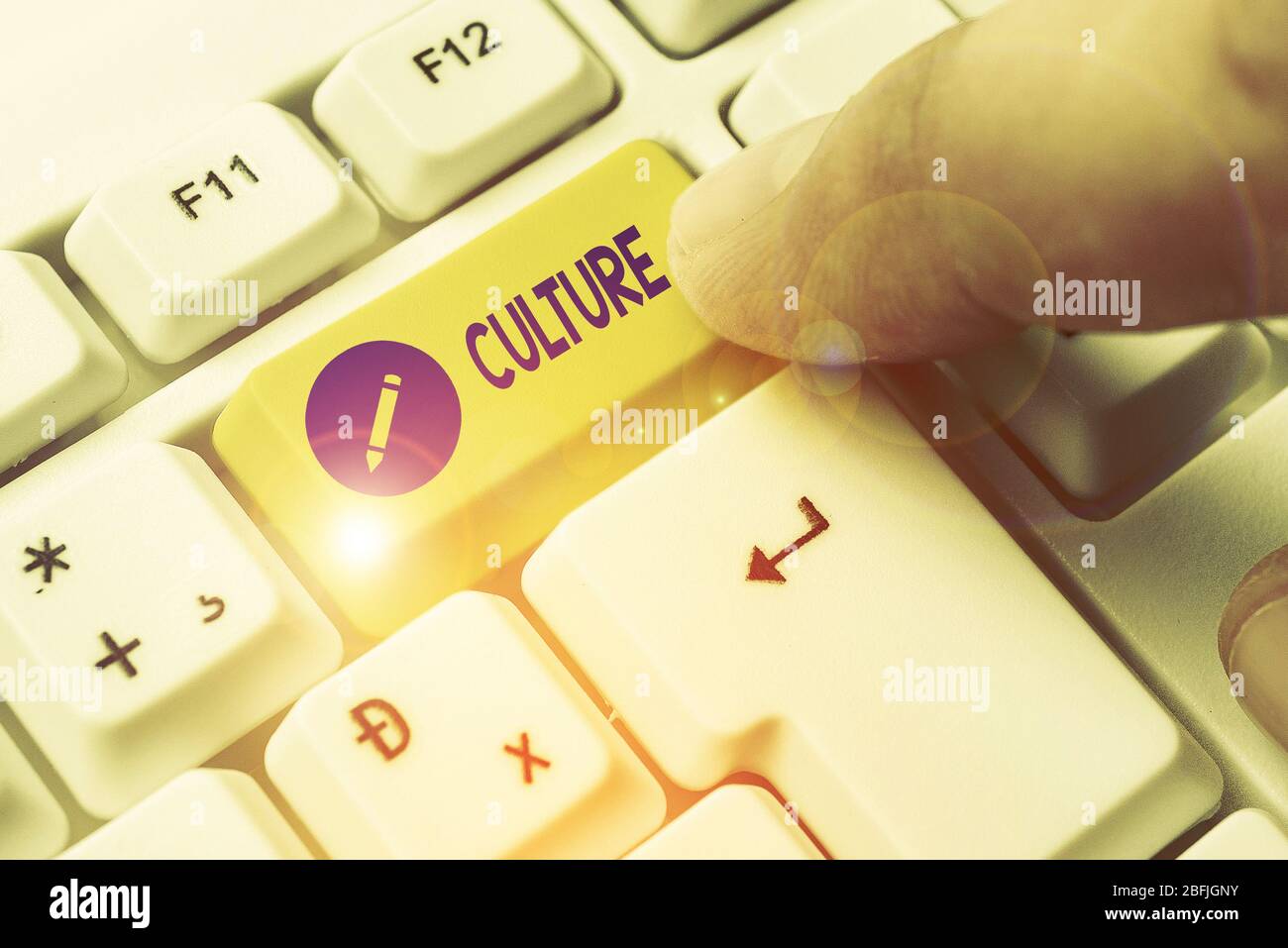 Writing note showing Culture. Business concept for characteristics and ...
