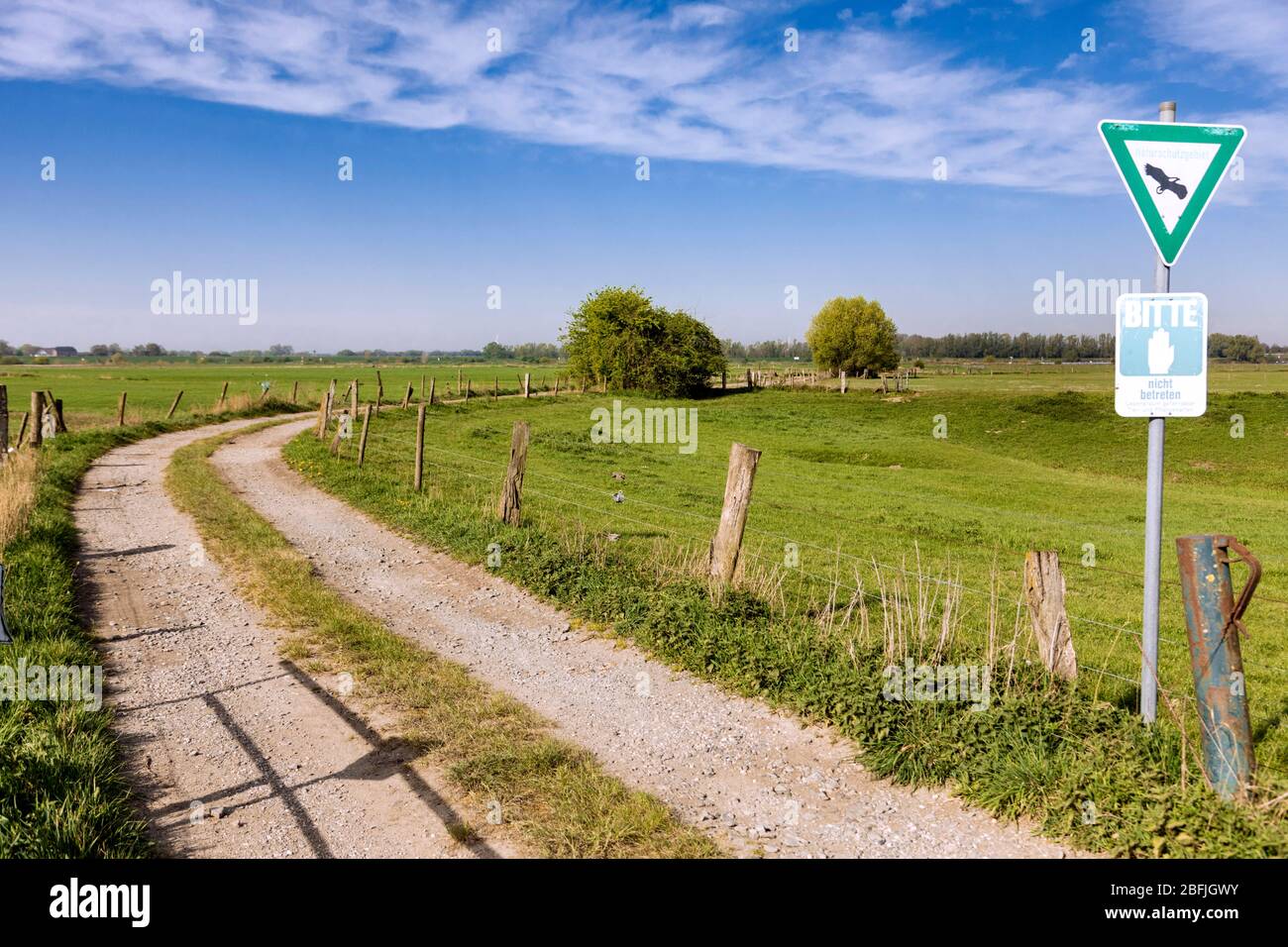 Nature reserve near Rees on the Lower Rhine: Please do not enter Stock ...