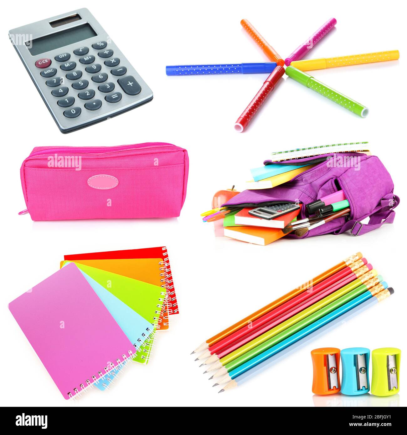 Backpack bright school stationery hi-res stock photography and images ...