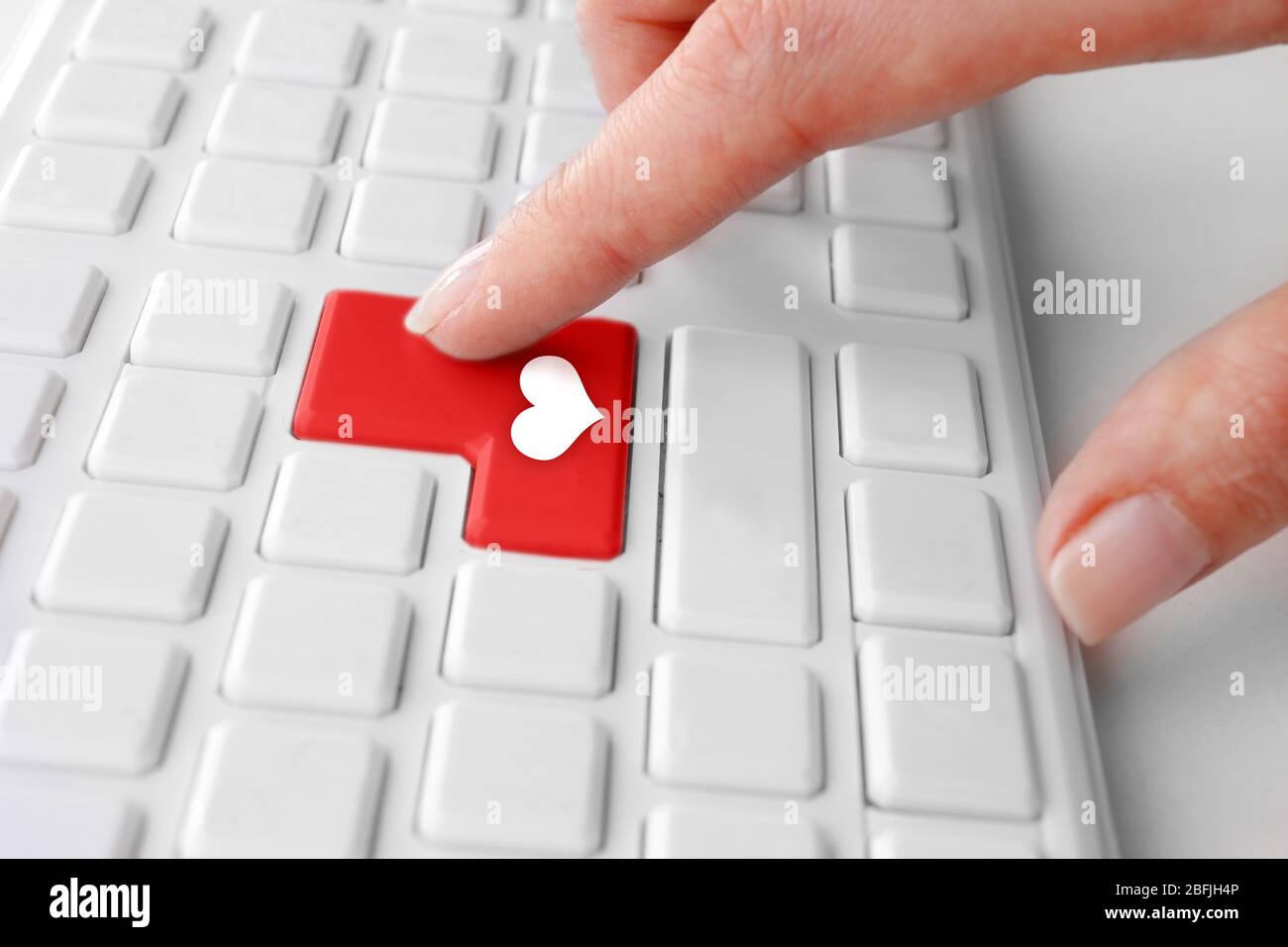 Index finger female red nail hi-res stock photography and images - Alamy