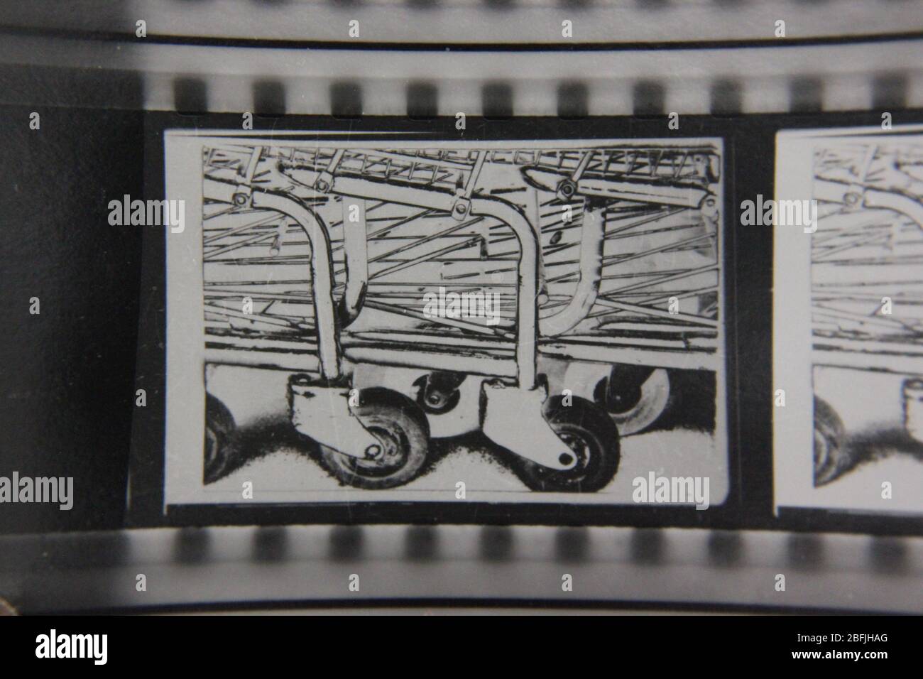 Fine 70s vintage extreme high contrast contact print photography of a ...