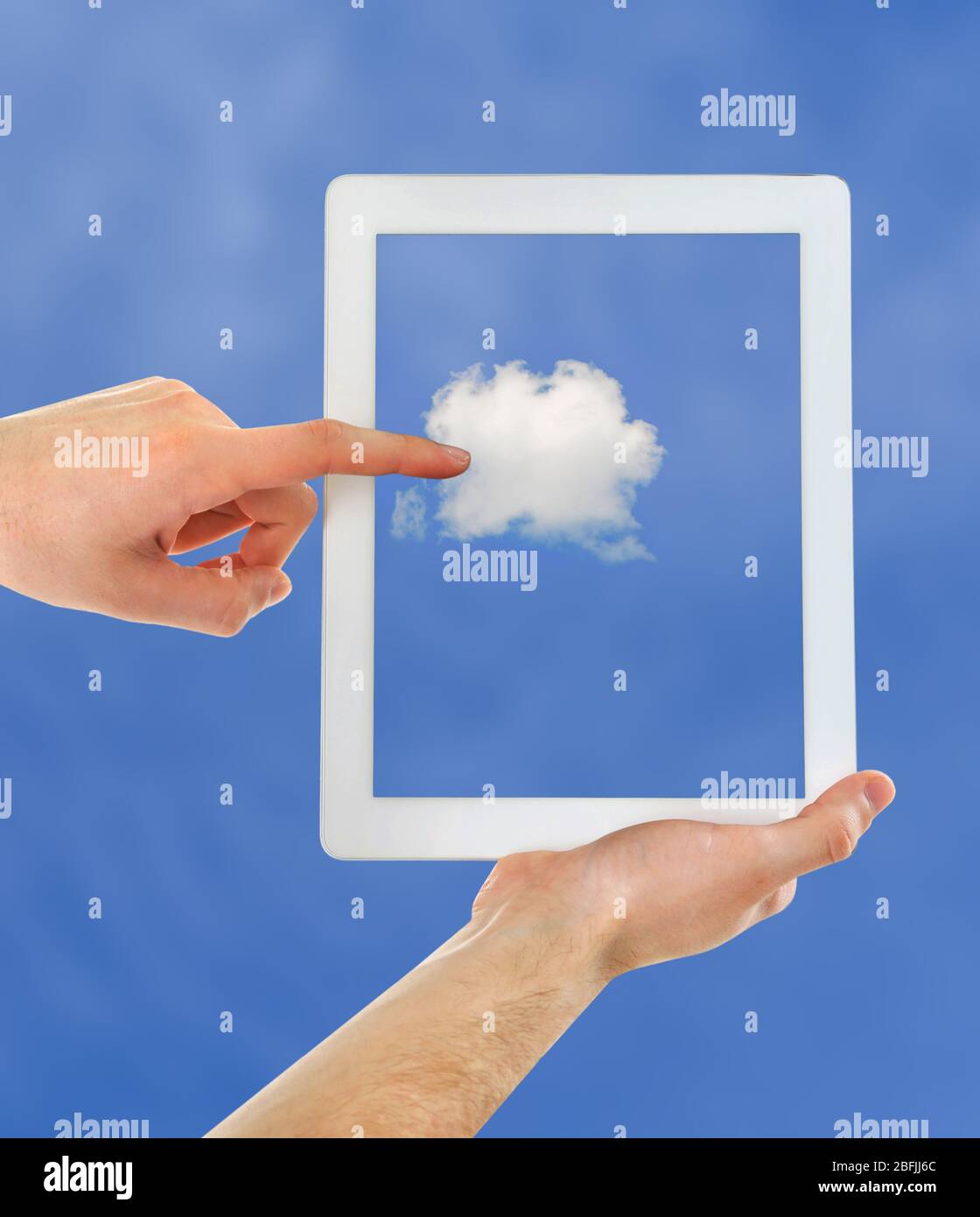 Woman touching personal information hi-res stock photography and images ...