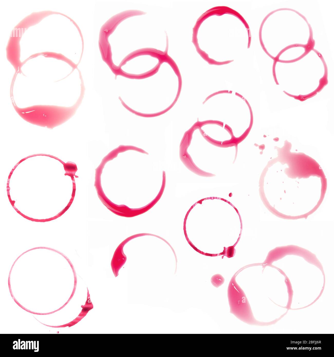 Wine stains isolated on white Stock Photo - Alamy
