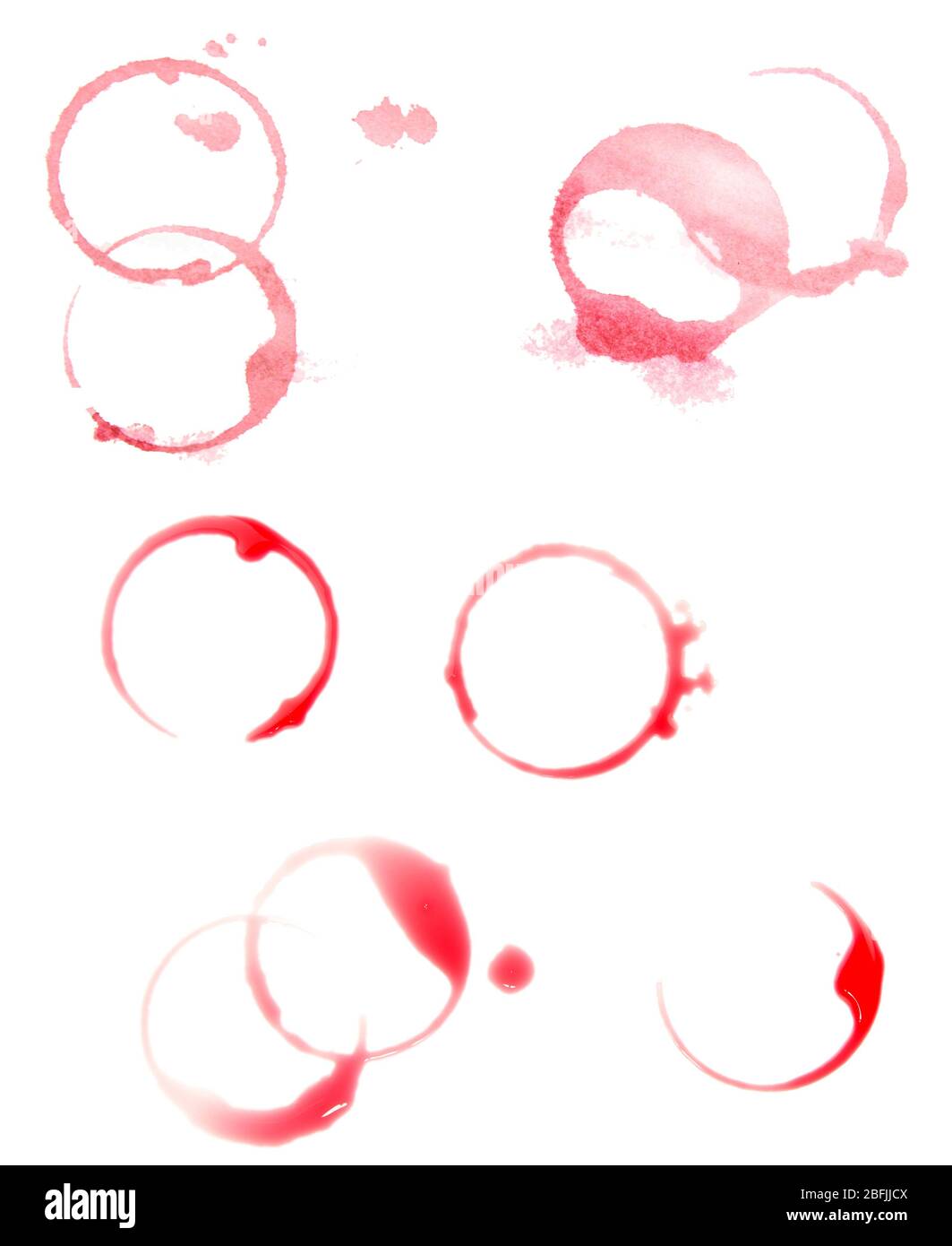 Wine stains isolated on white Stock Photo - Alamy