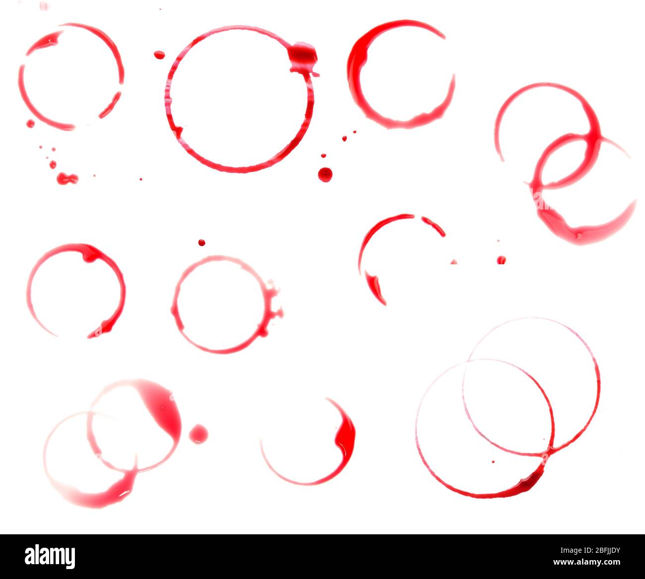 Wine stains isolated on white Stock Photo - Alamy