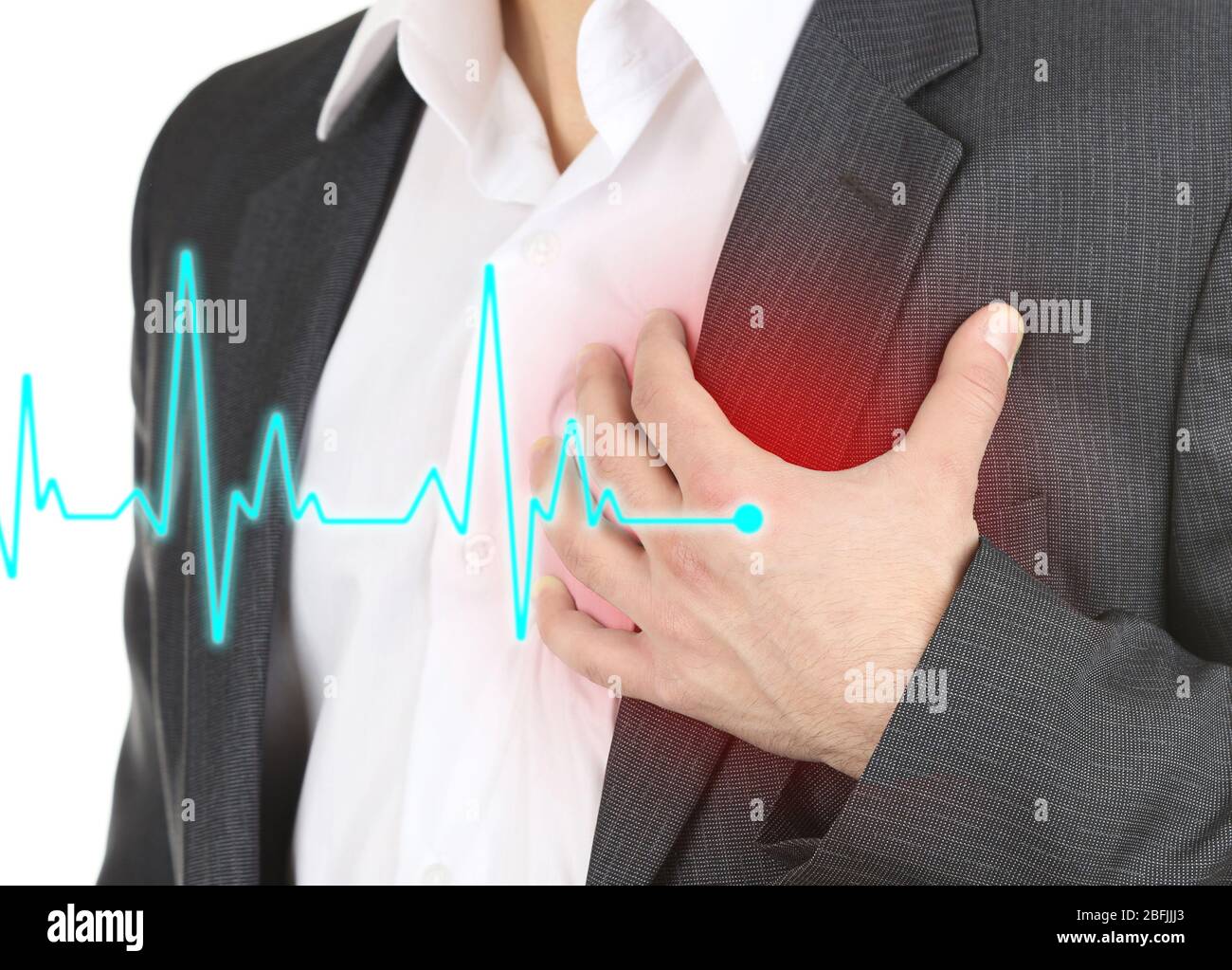 Man having chest pain - heart attack Stock Photo - Alamy