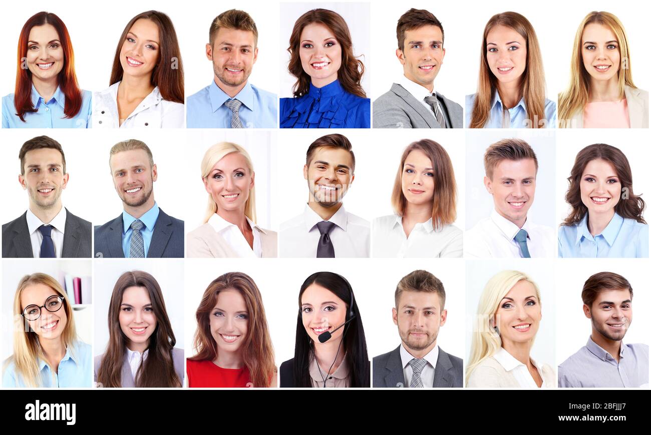 Collage portraits young handsome hi-res stock photography and images ...