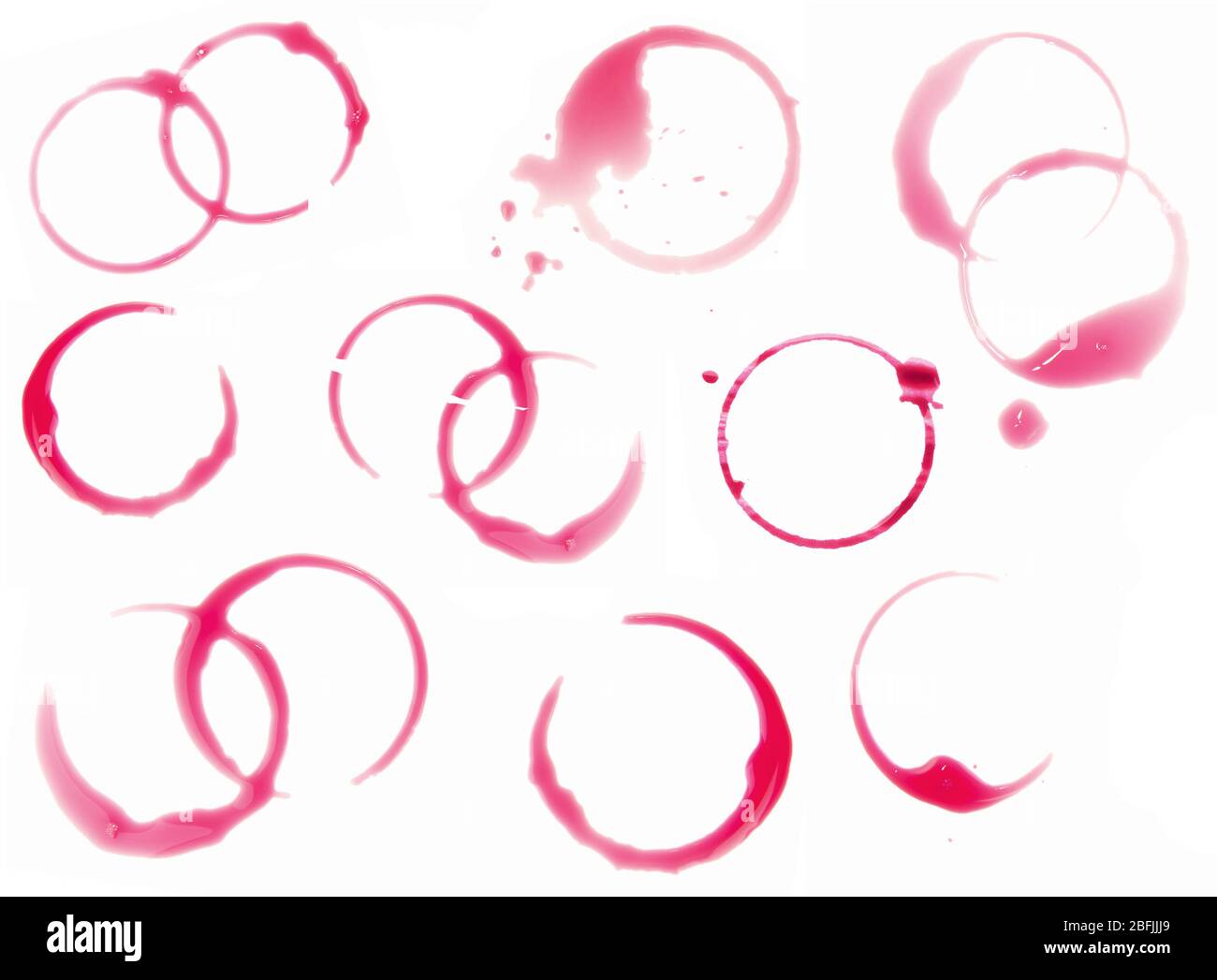 Wine stains isolated on white Stock Photo - Alamy