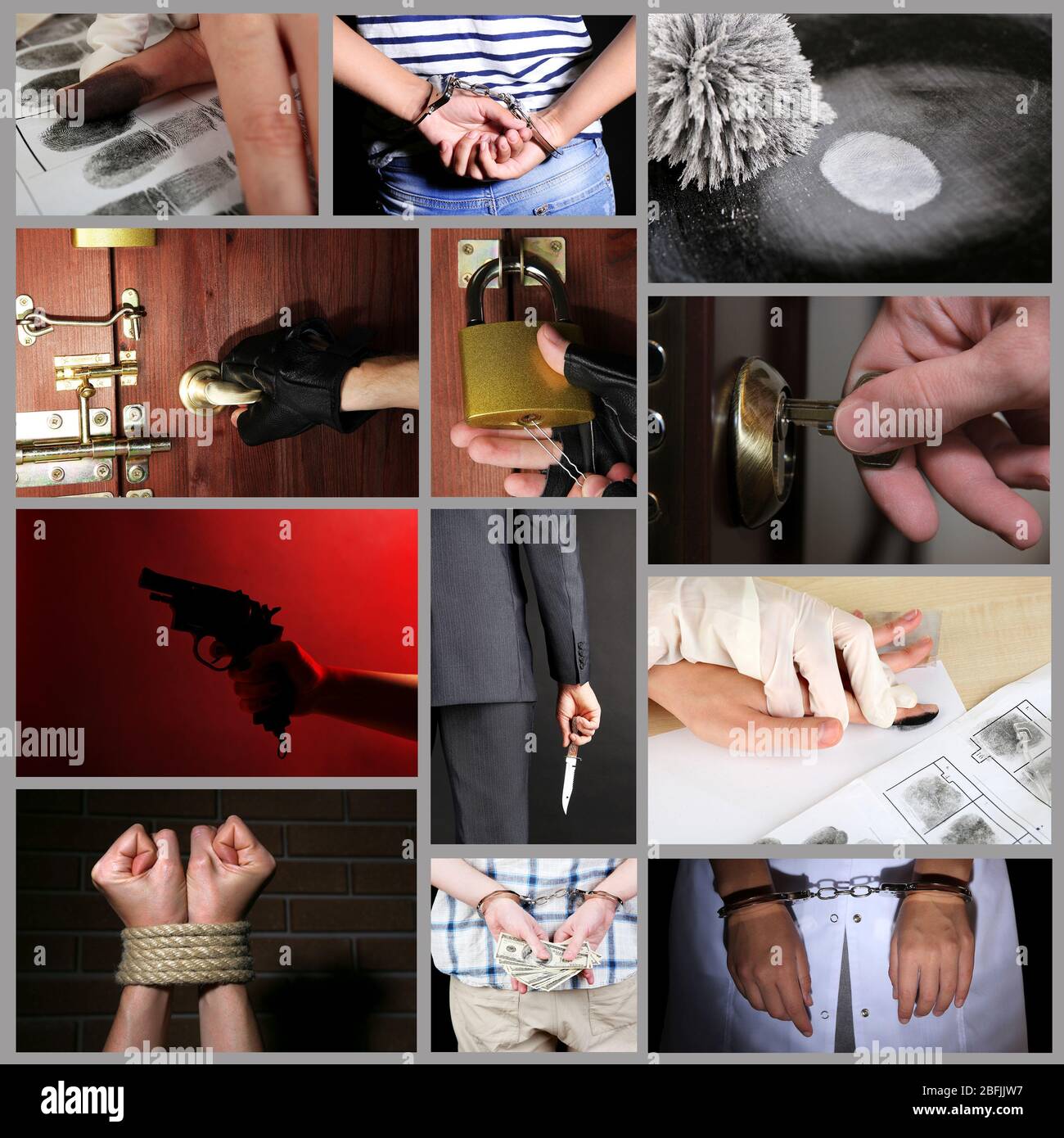 Crime collage hi-res stock photography and images - Alamy