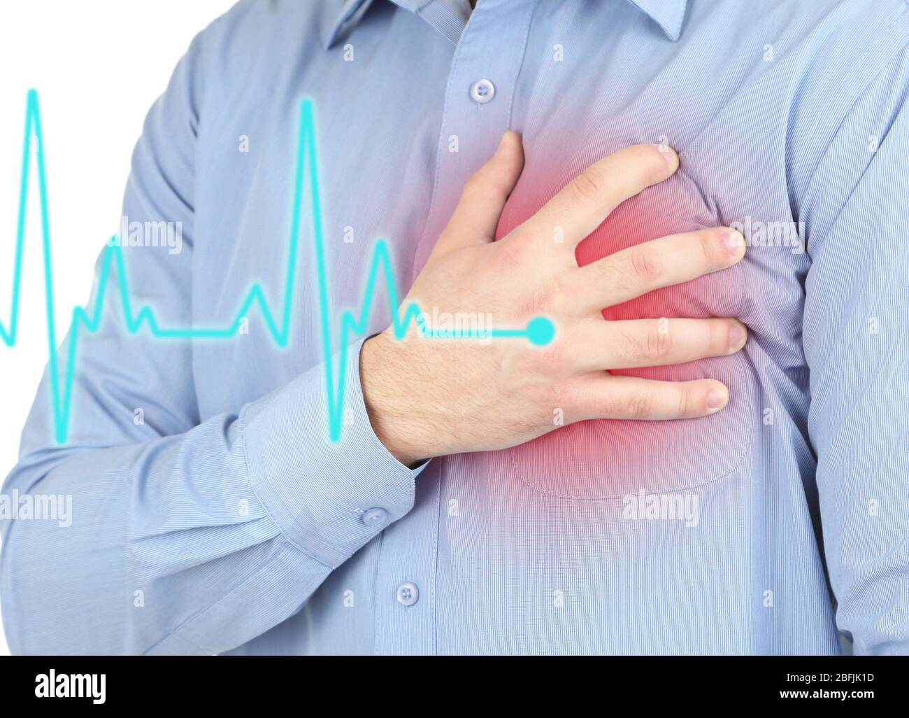 Man having chest pain - heart attack Stock Photo - Alamy