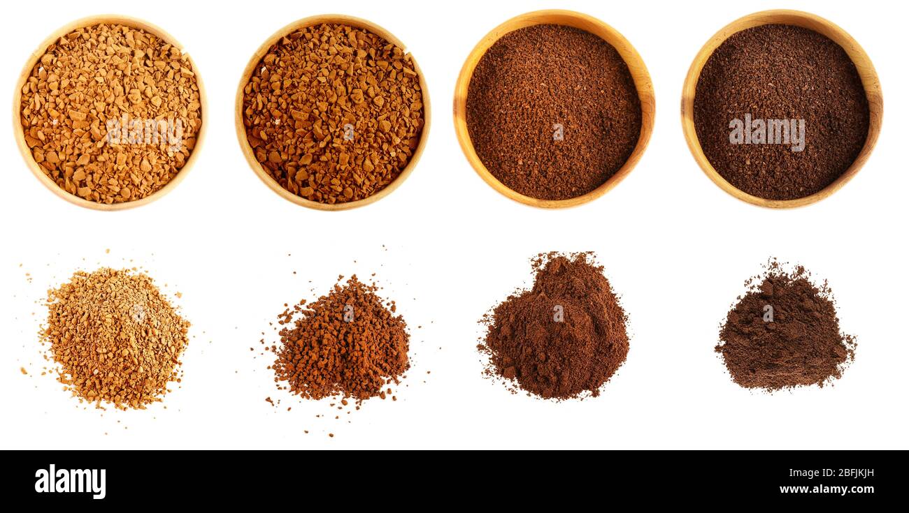 Different coffee beans isolated on white Stock Photo - Alamy