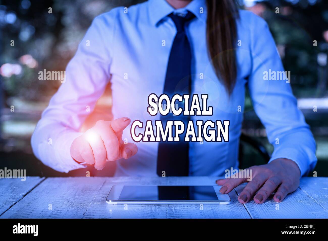 Conceptual hand writing showing Social Campaign. Concept meaning use ...