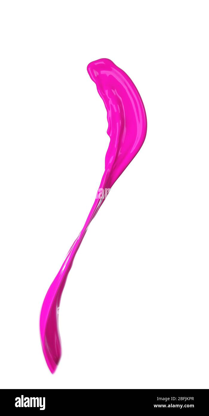 Paint splashing isolated on white Stock Photo - Alamy