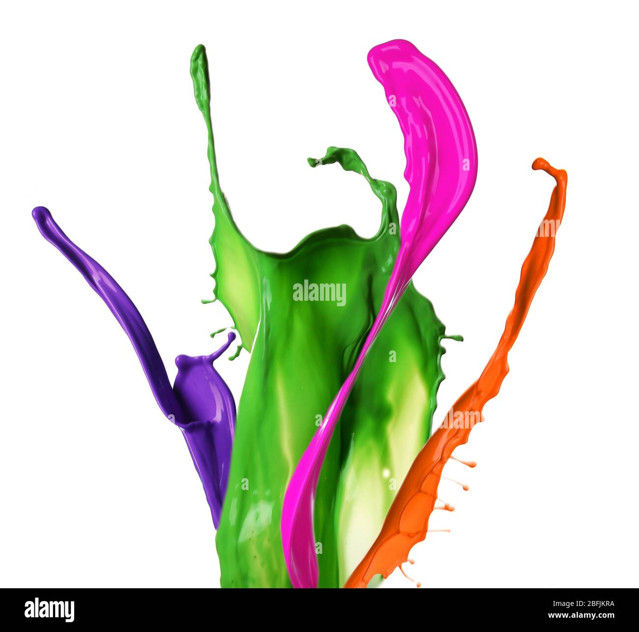 Paint splashes isolated on white Stock Photo - Alamy