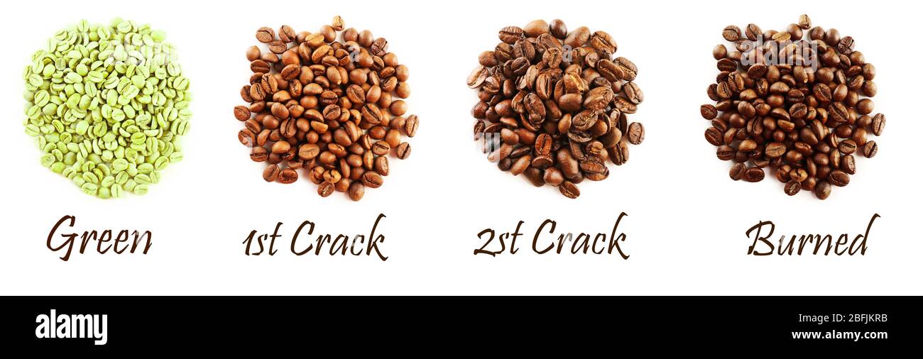 Different coffee beans isolated on white Stock Photo - Alamy