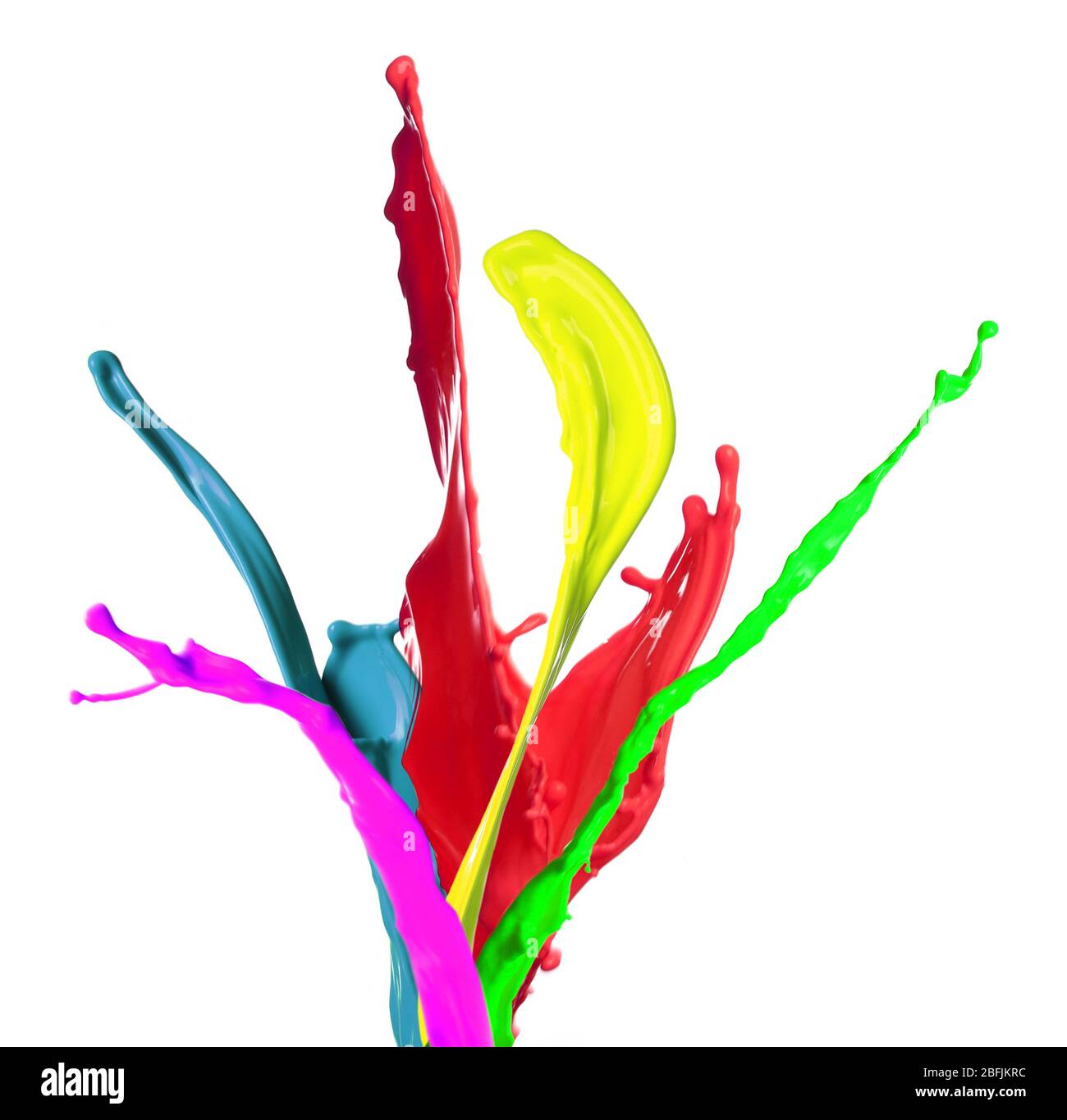 Paint splashes isolated on white Stock Photo - Alamy