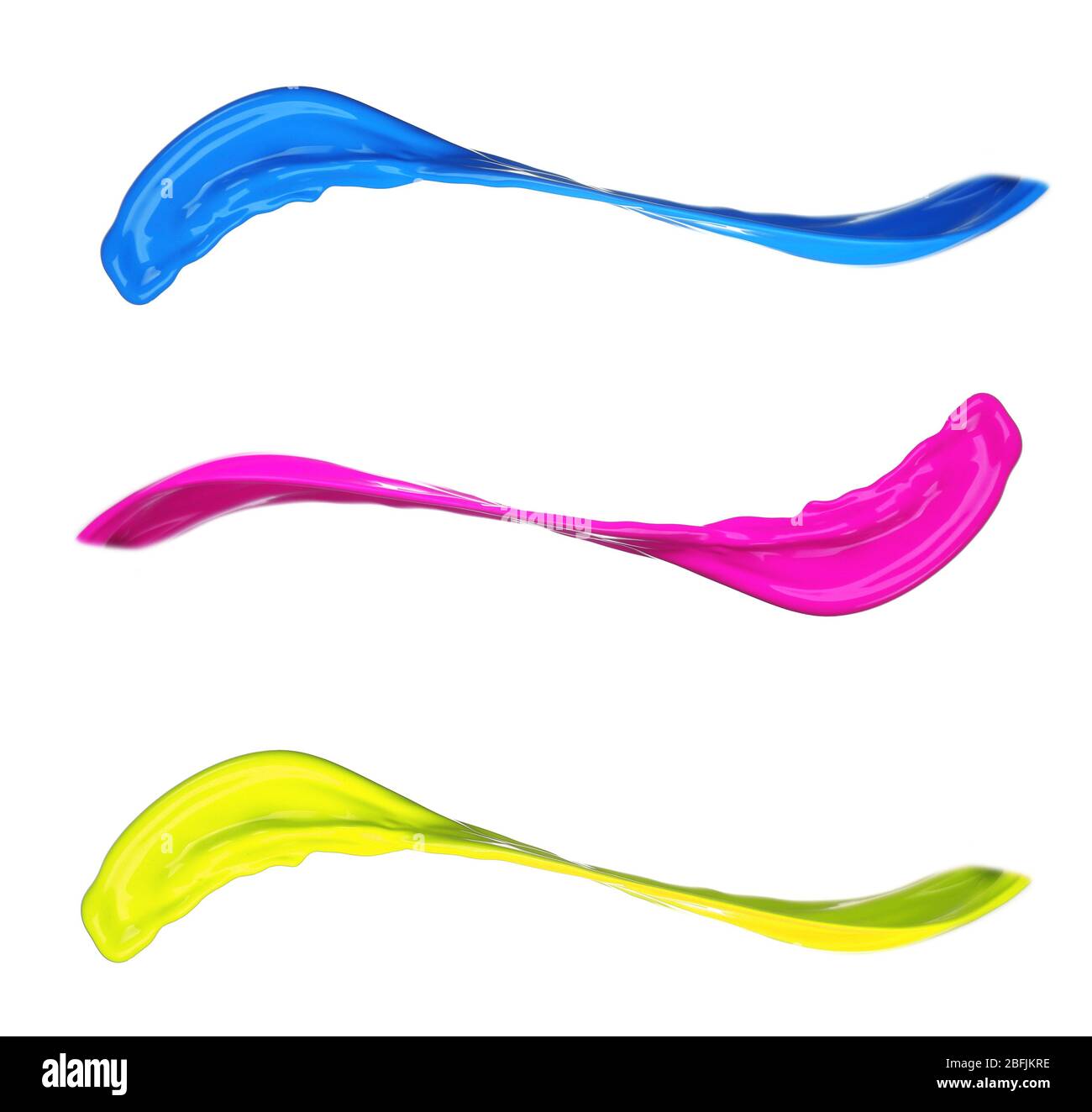 Paint splashes isolated on white Stock Photo - Alamy