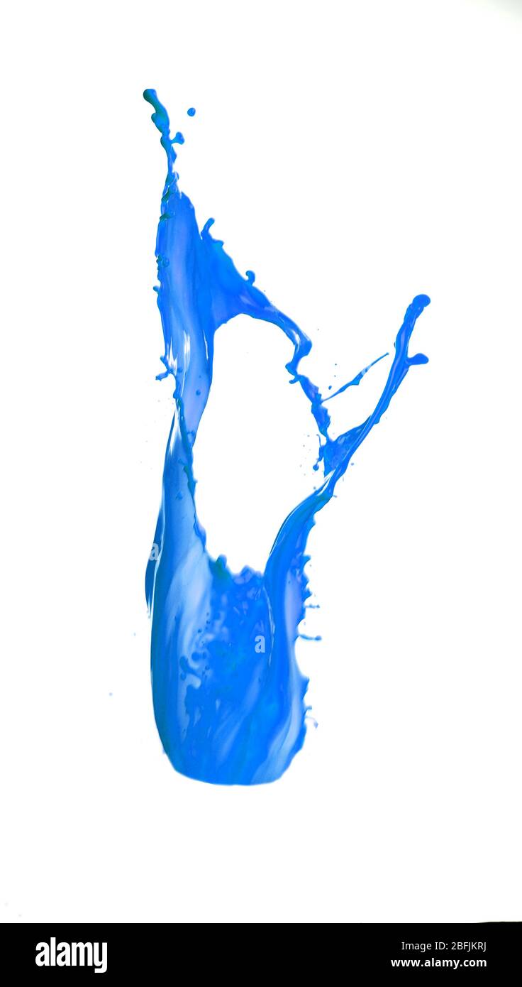 Paint splashing isolated on white Stock Photo - Alamy