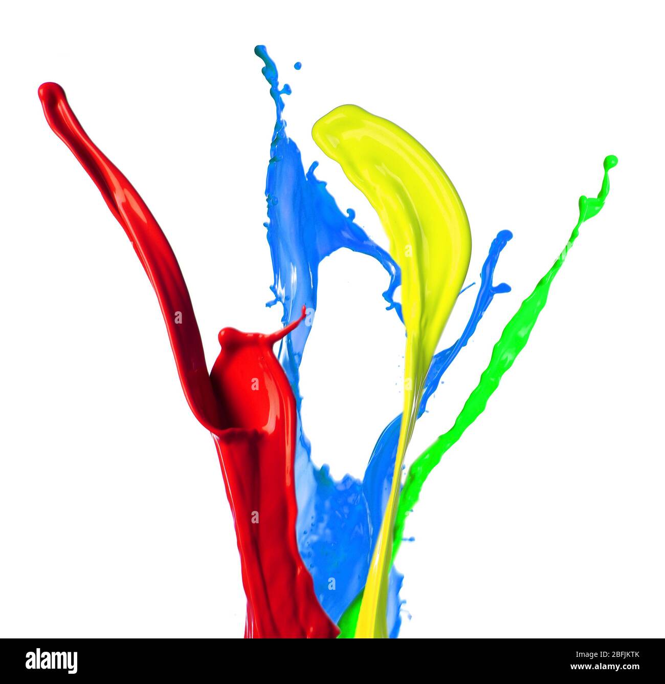 Paint splashes isolated on white Stock Photo - Alamy