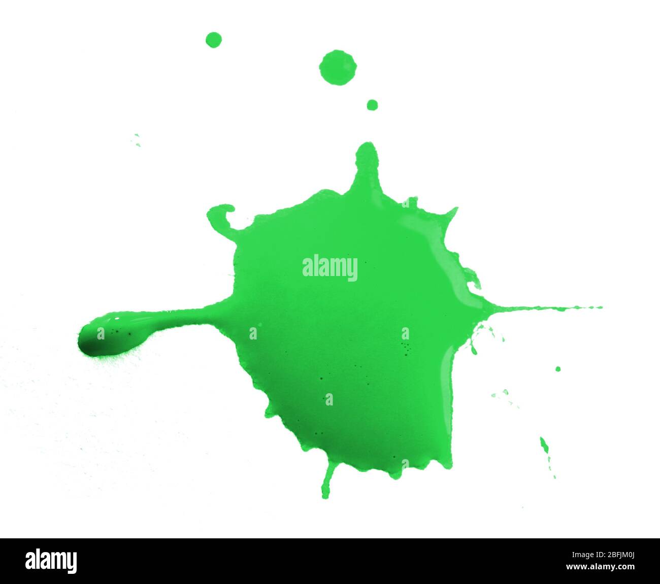 Green splashes of paint isolated on white Stock Photo - Alamy