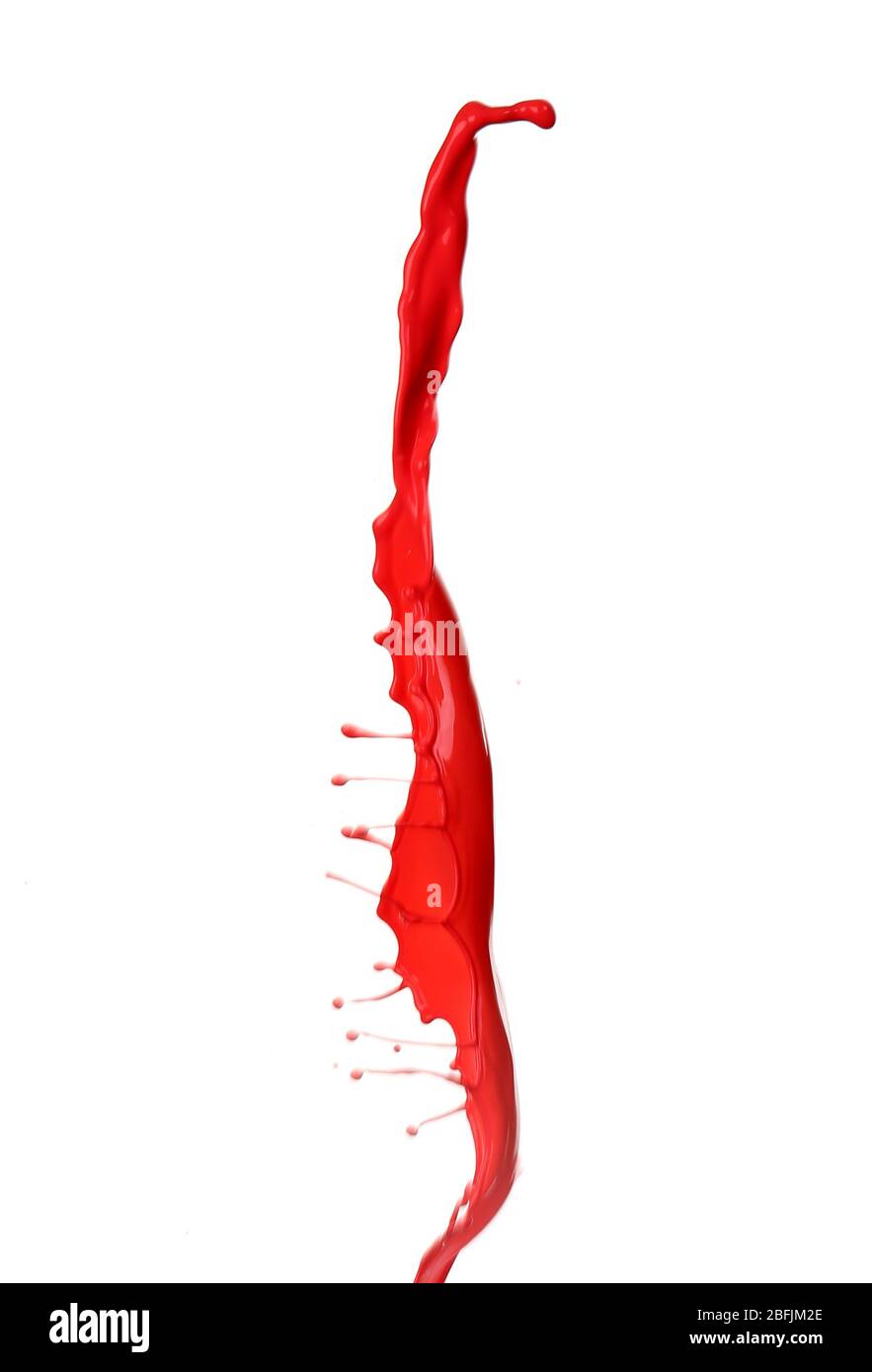 Paint splashing isolated on white Stock Photo - Alamy