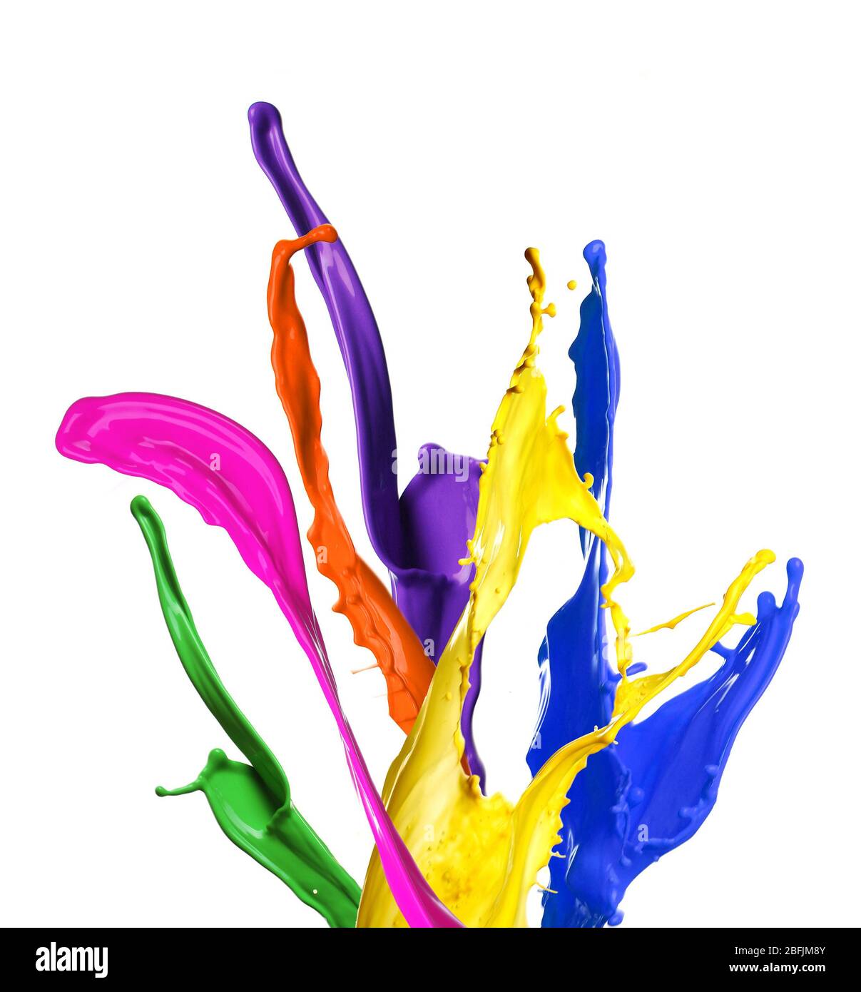 Paint splashes isolated on white Stock Photo - Alamy