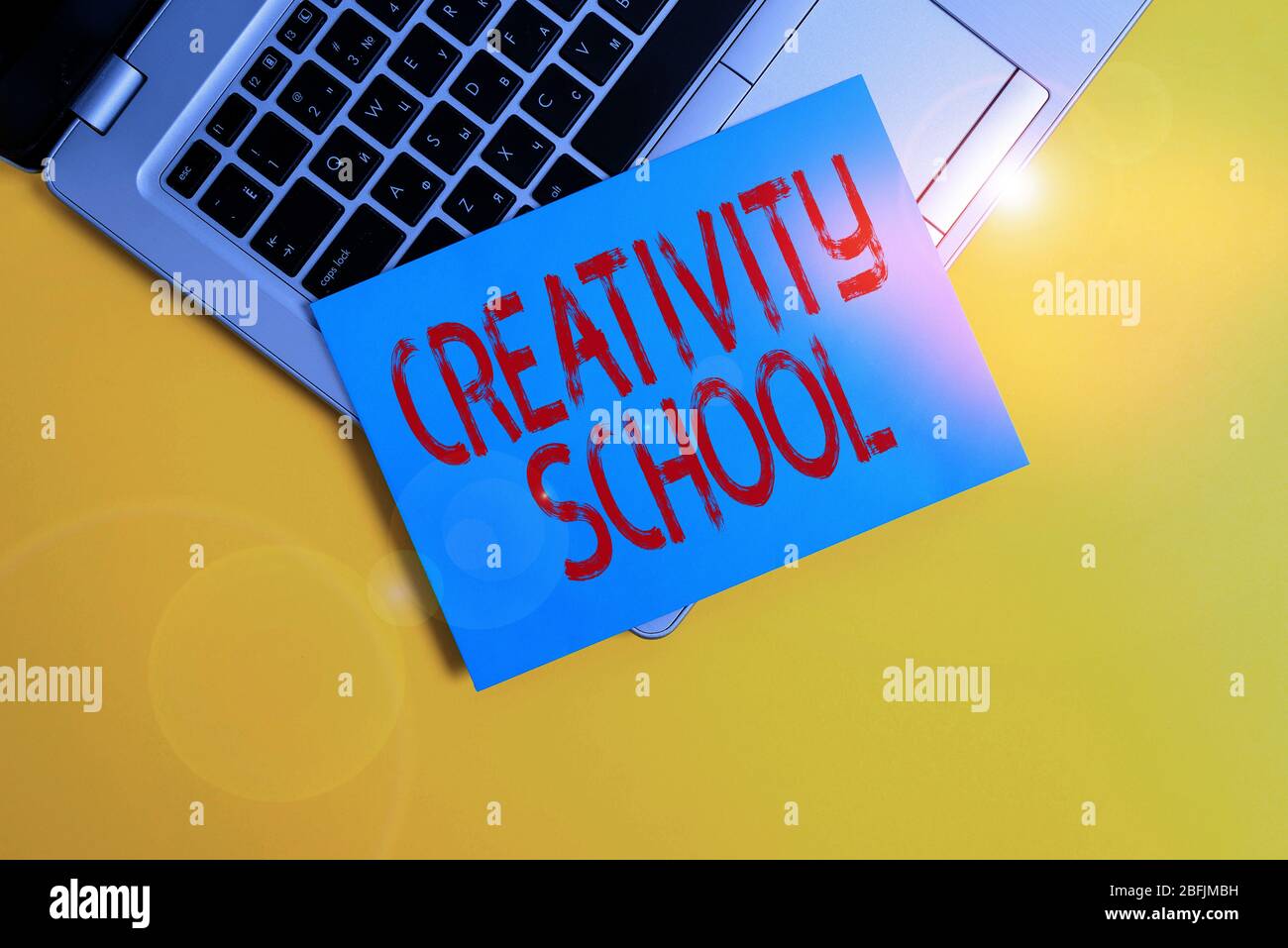 Text sign showing Creativity School. Business photo showcasing students ...