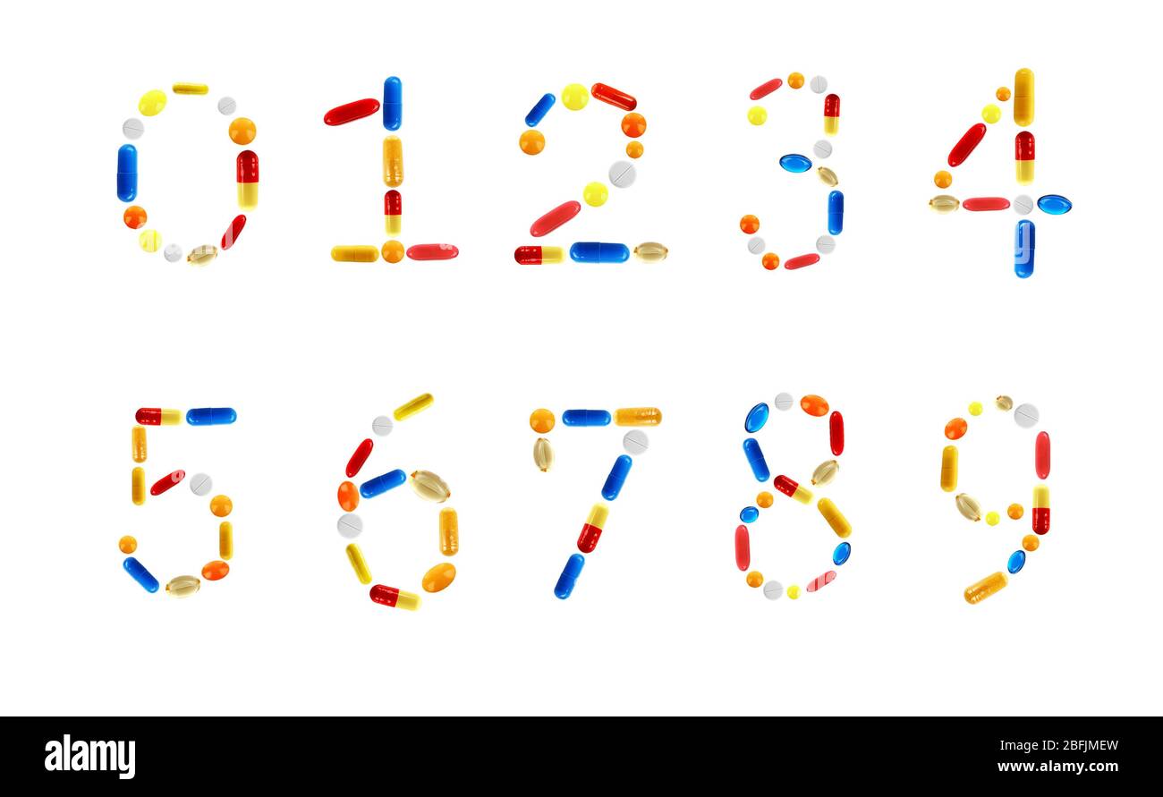 Numbers of pills hi-res stock photography and images - Alamy