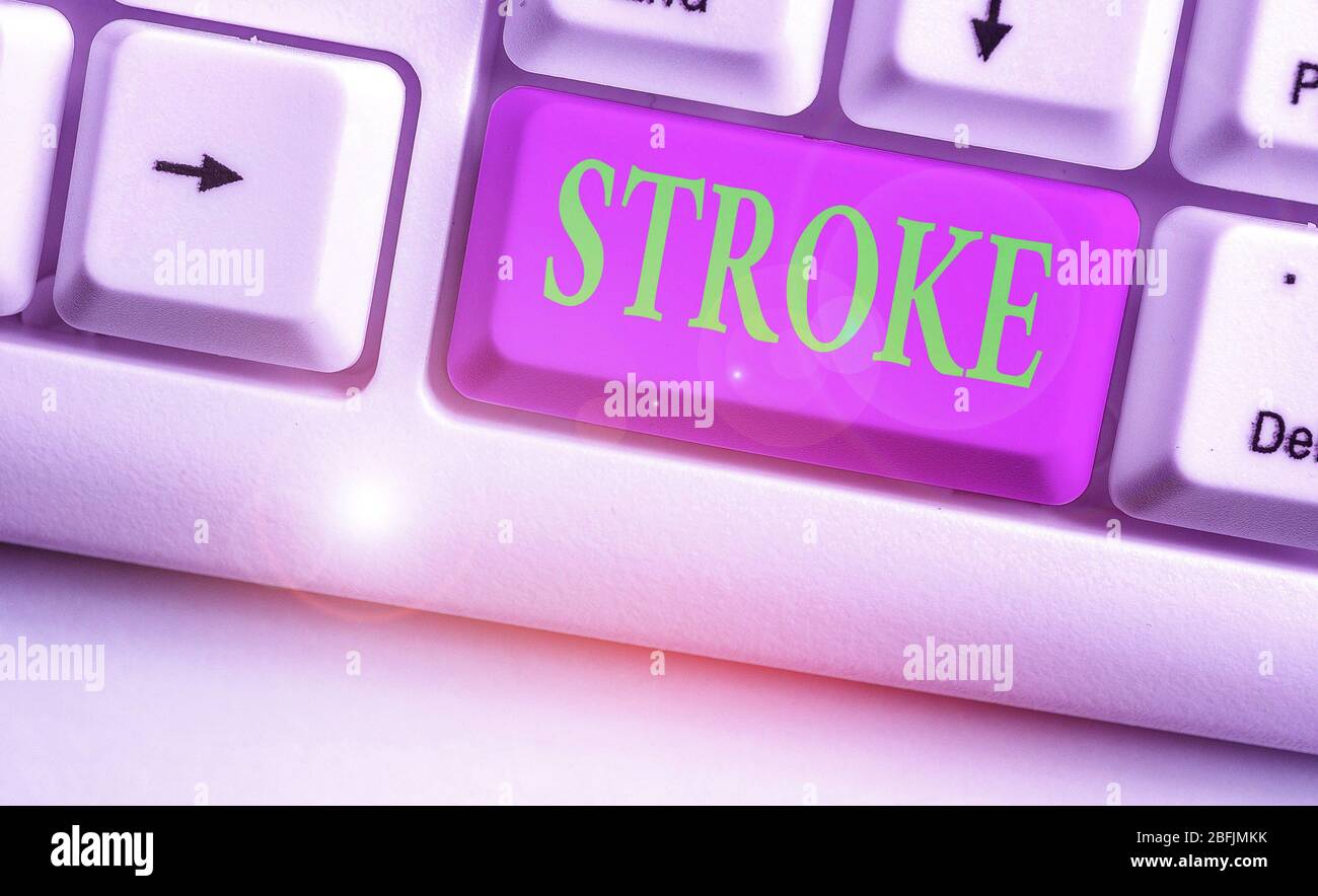 Conceptual hand writing showing Stroke. Concept meaning Patients losing ...