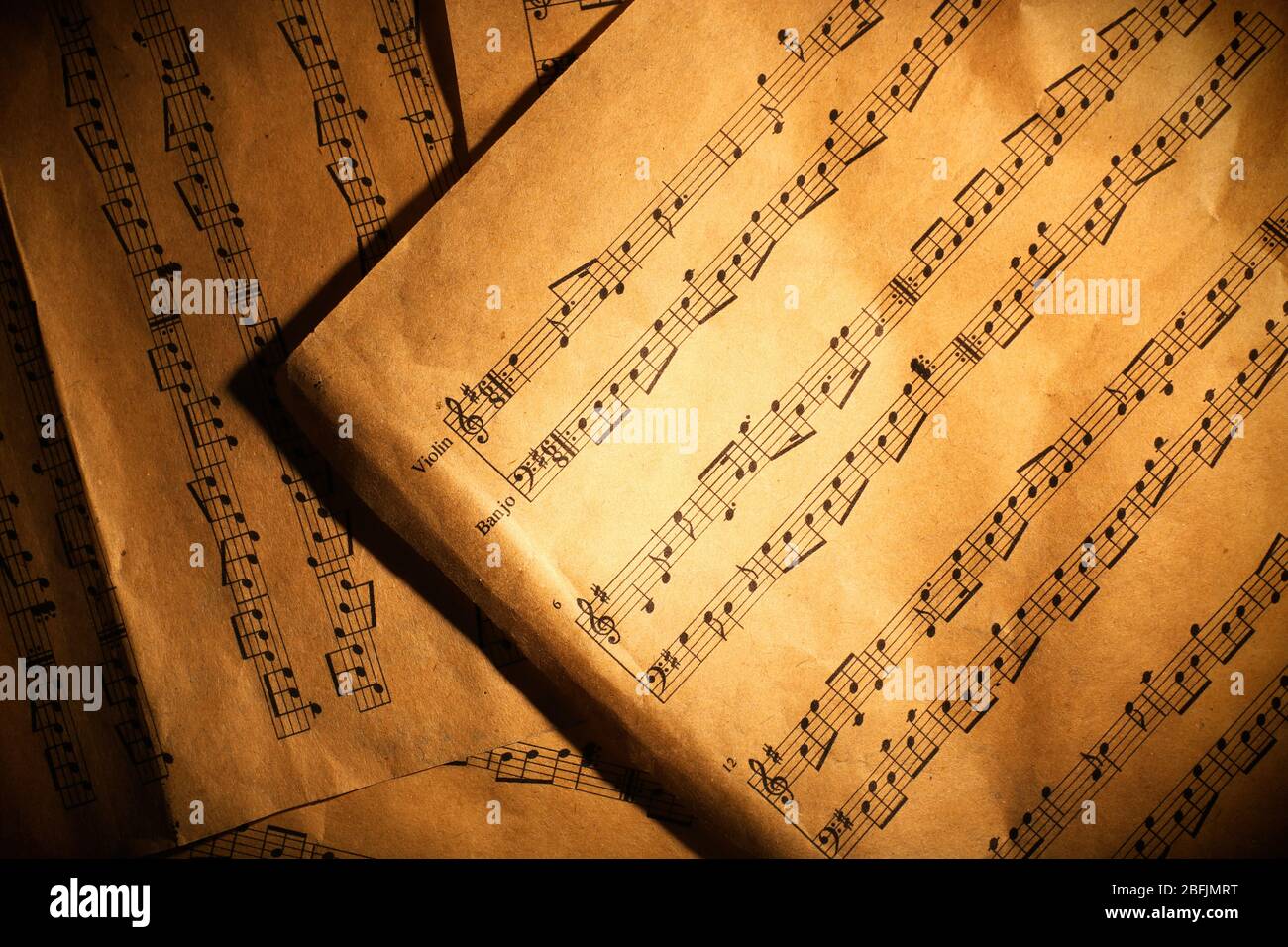 Music notes background Stock Photo - Alamy