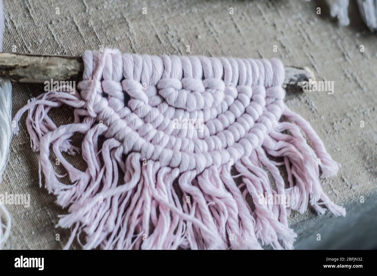 Macrame cord original decor with your own hands. Boho style interior ...