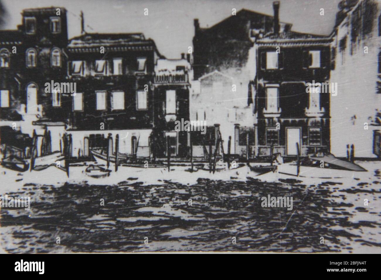 Fine 70s vintage black and white extreme photography of a sleepy ...