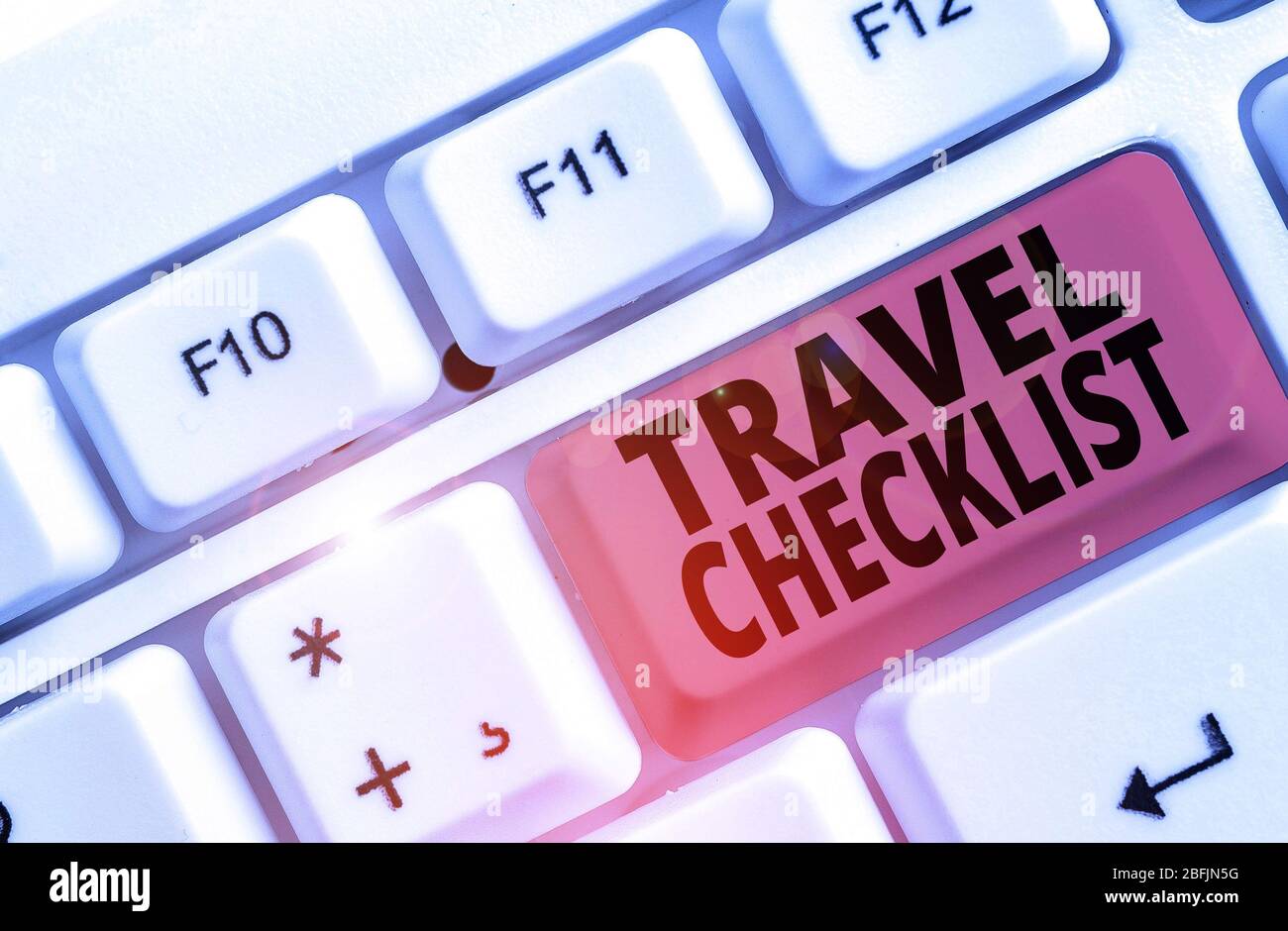 Conceptual hand writing showing Travel Checklist. Concept meaning a ...