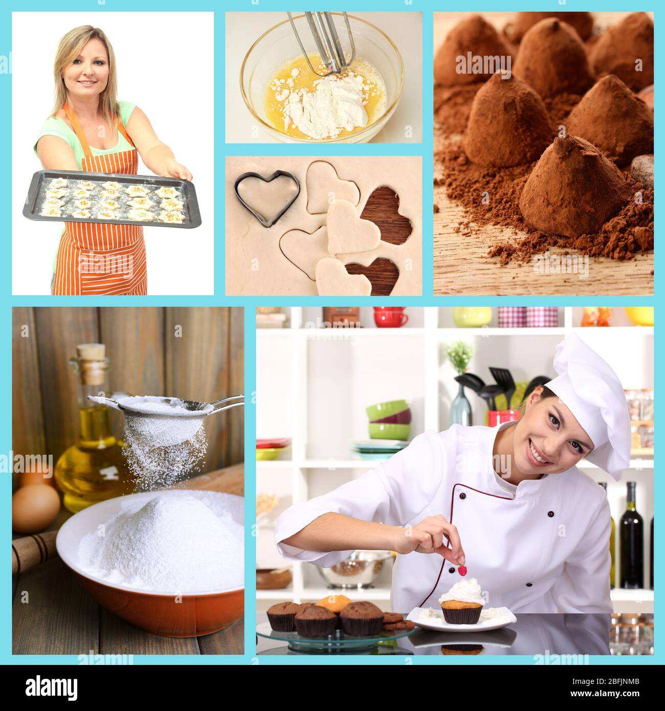 Confectionery theme collage Stock Photo - Alamy