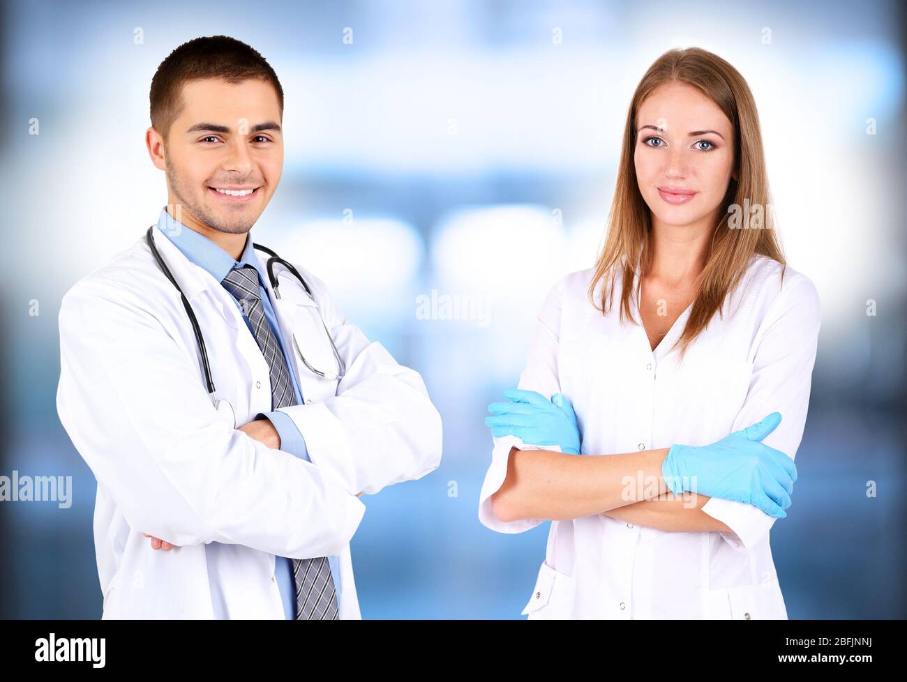 Medical workers in hospital Stock Photo - Alamy