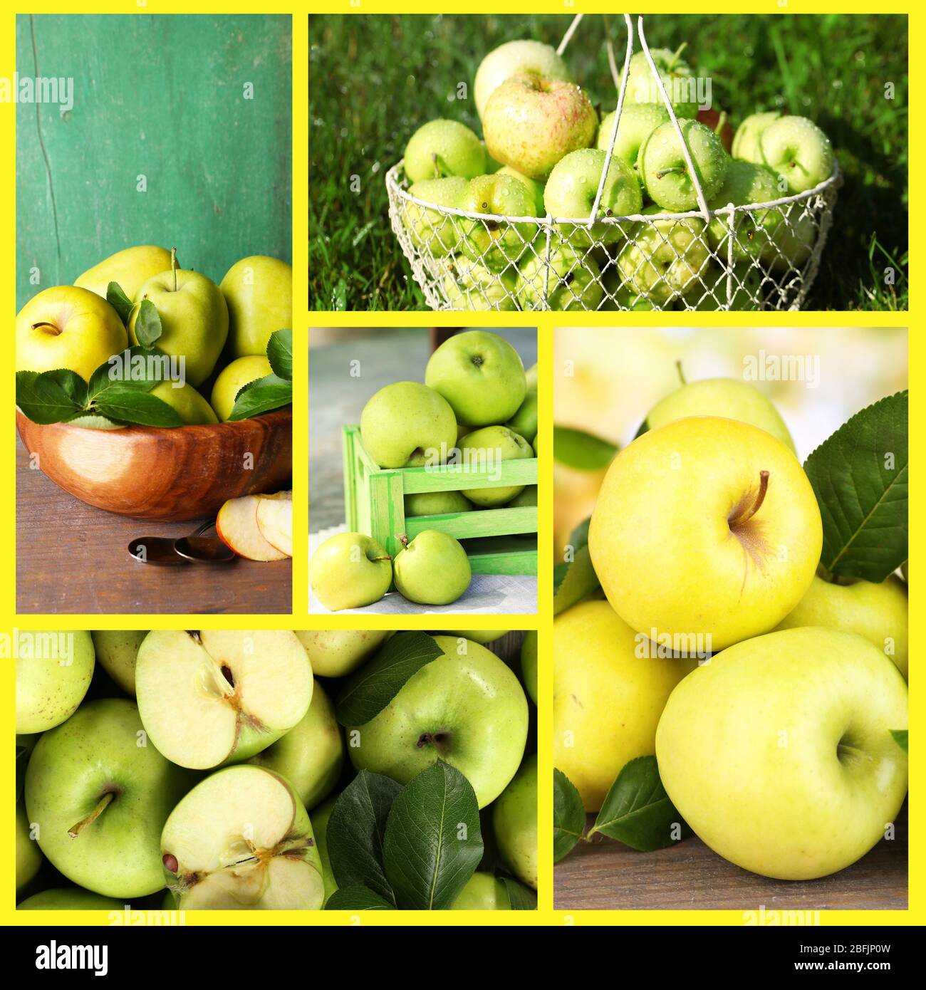 Collage of apples Stock Photo - Alamy