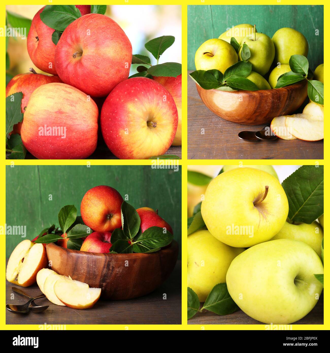 Collage of apples Stock Photo - Alamy
