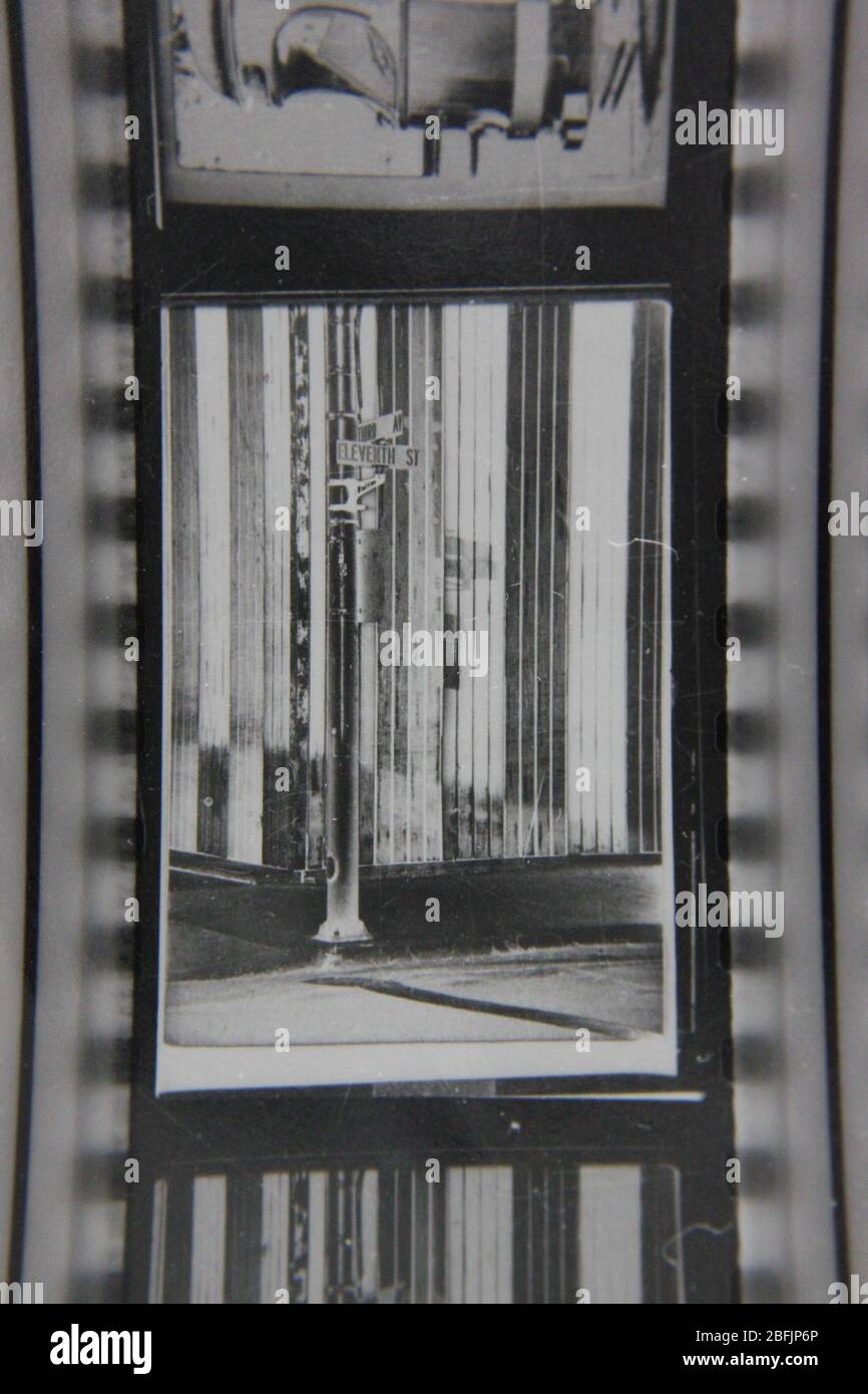Fine 70s vintage extreme high contrast contact print photography of a ...