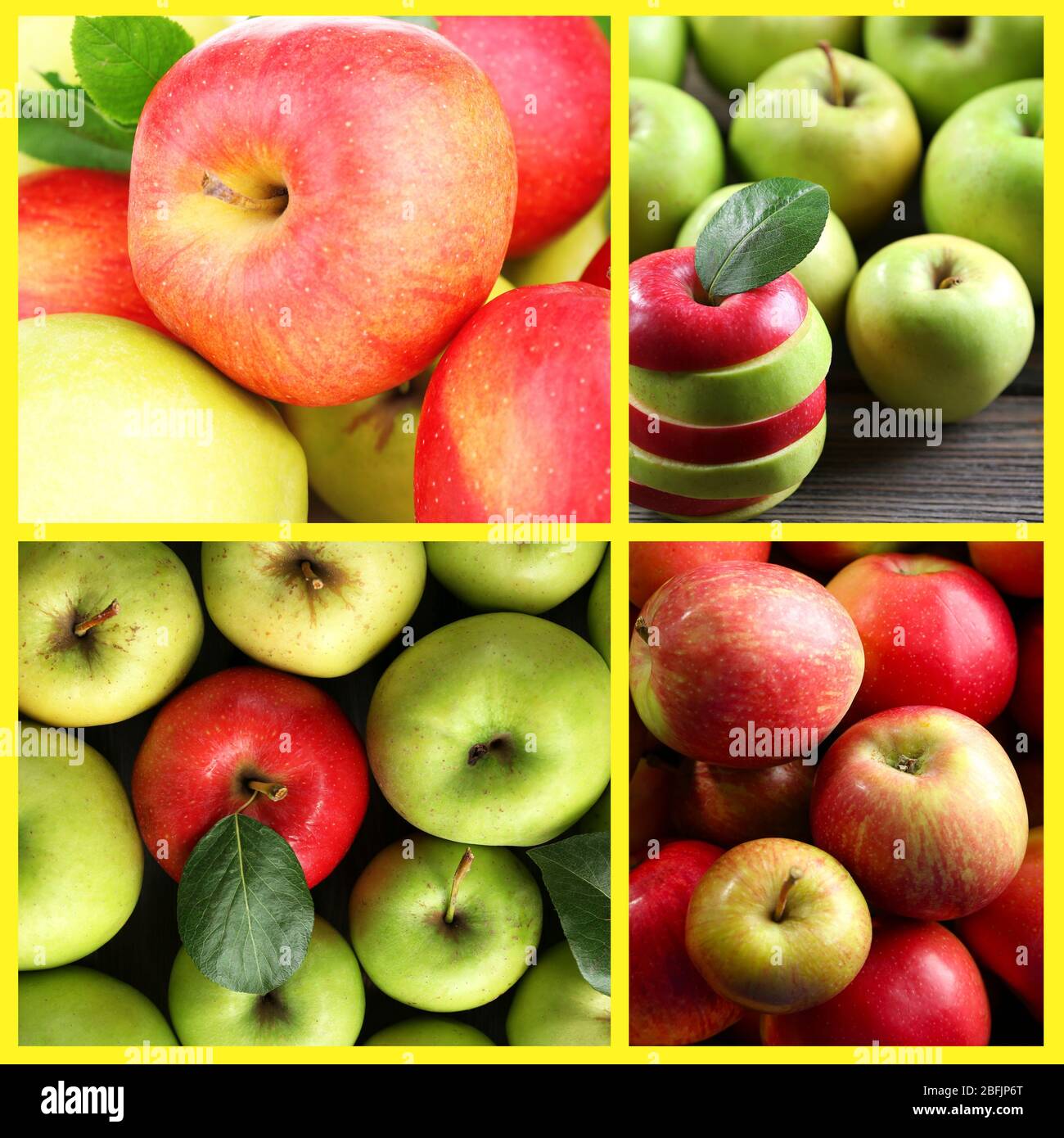 Collage of apples Stock Photo - Alamy