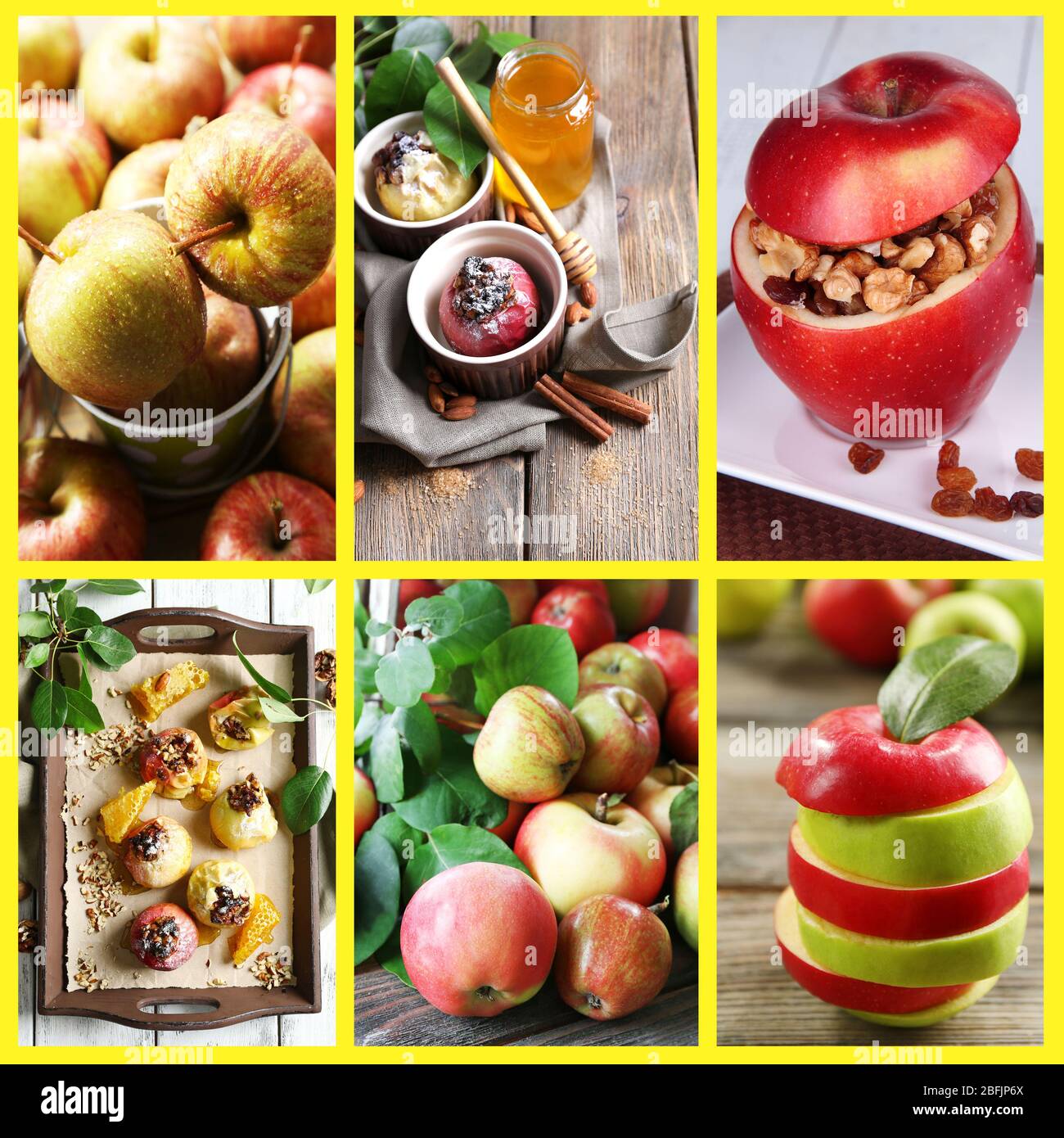 Collage of apples Stock Photo - Alamy