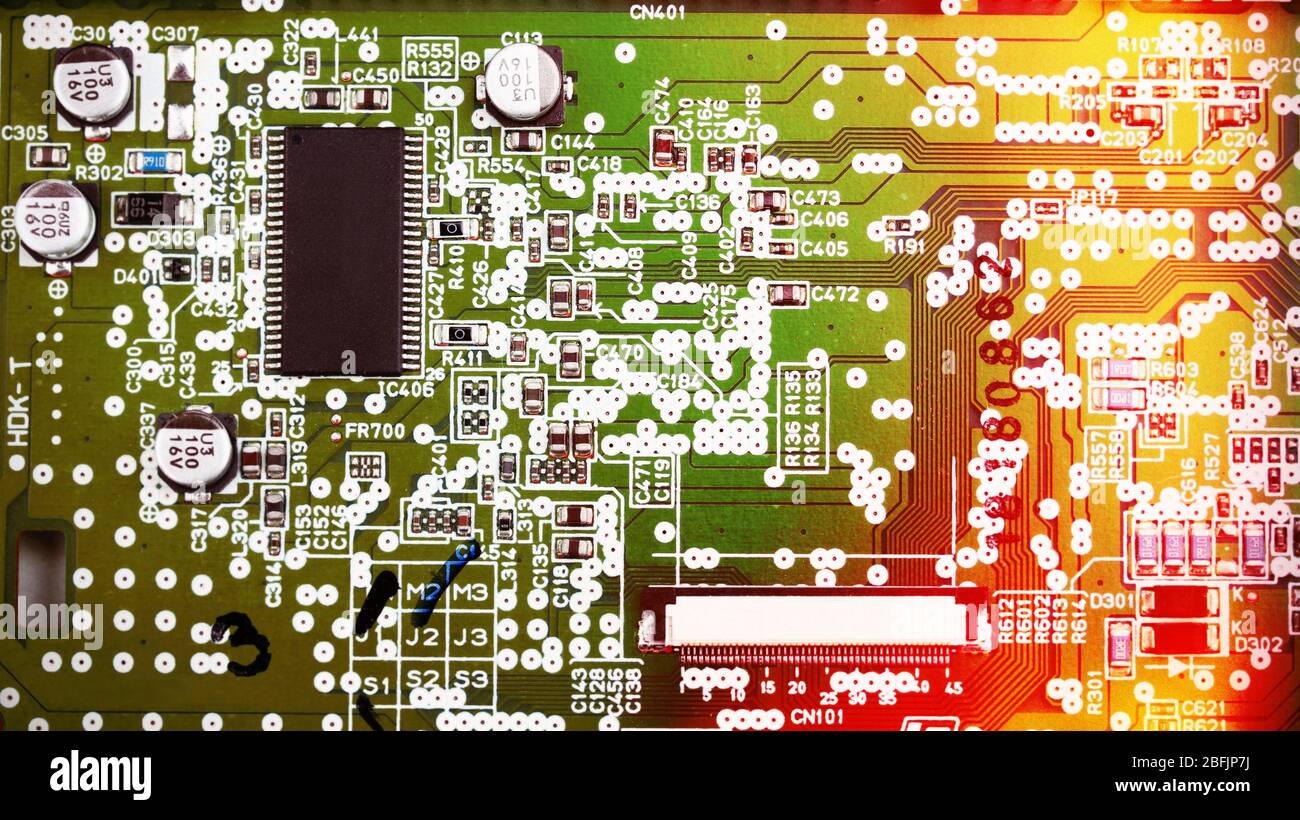 Modern electronic board close-up Stock Photo - Alamy