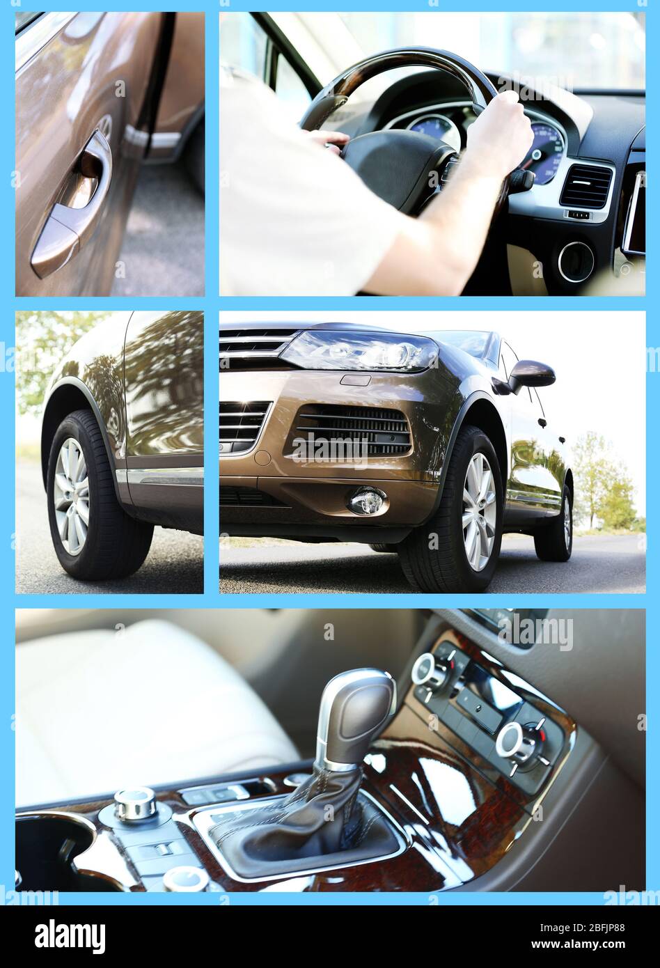 Modern car collage Stock Photo - Alamy
