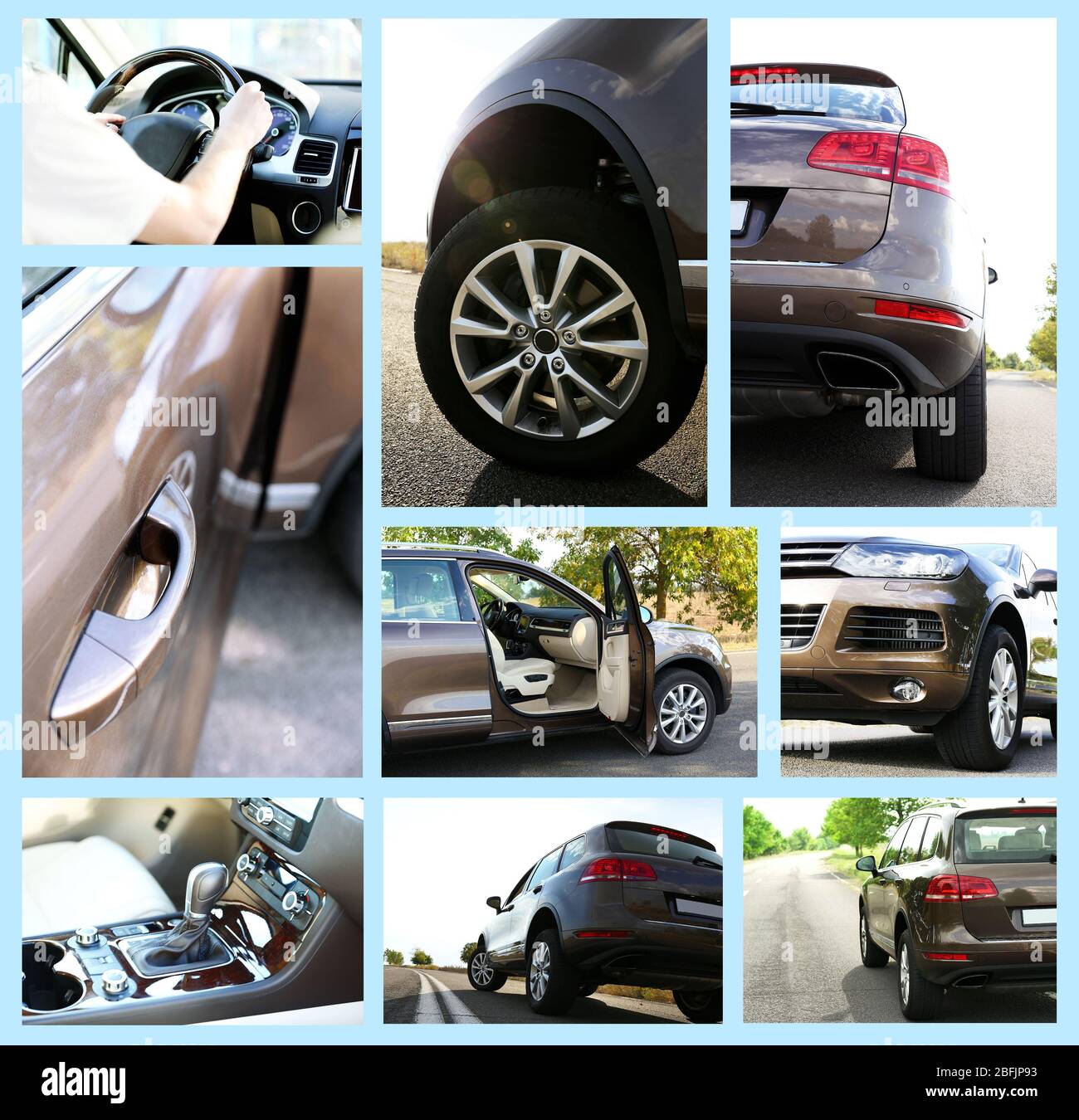 Modern car collage Stock Photo - Alamy