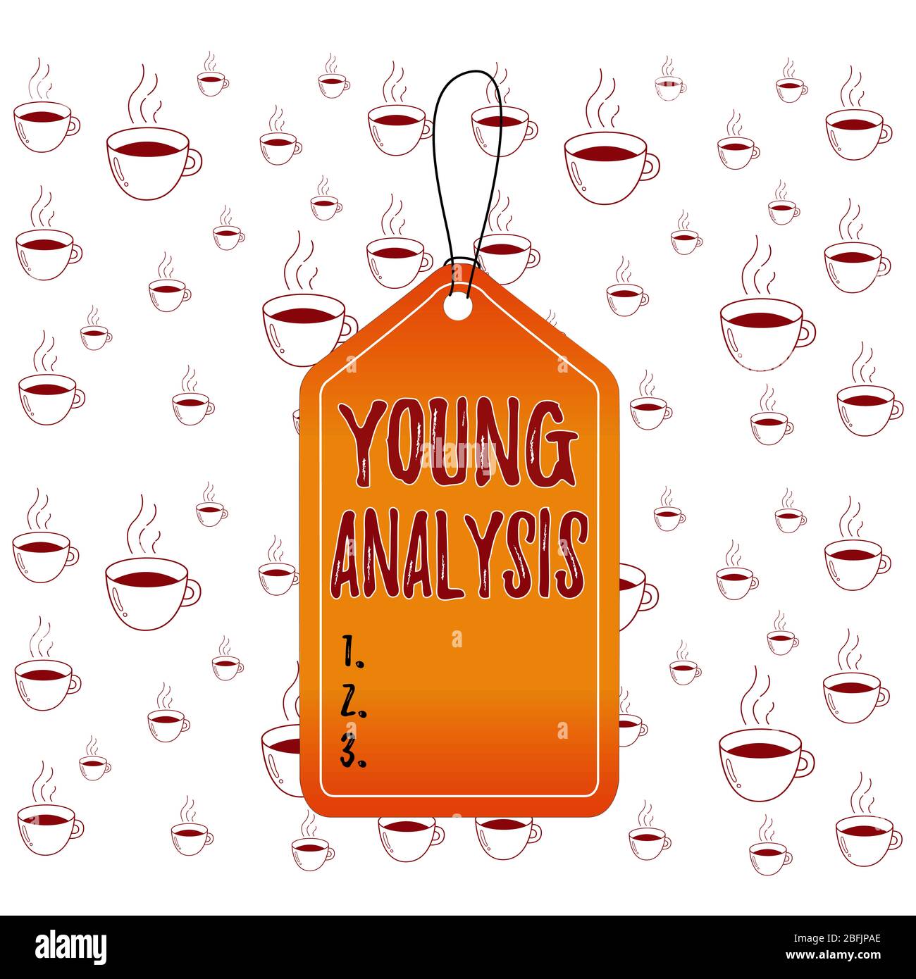Writing note showing Young Analysis. Business concept for uses a ...