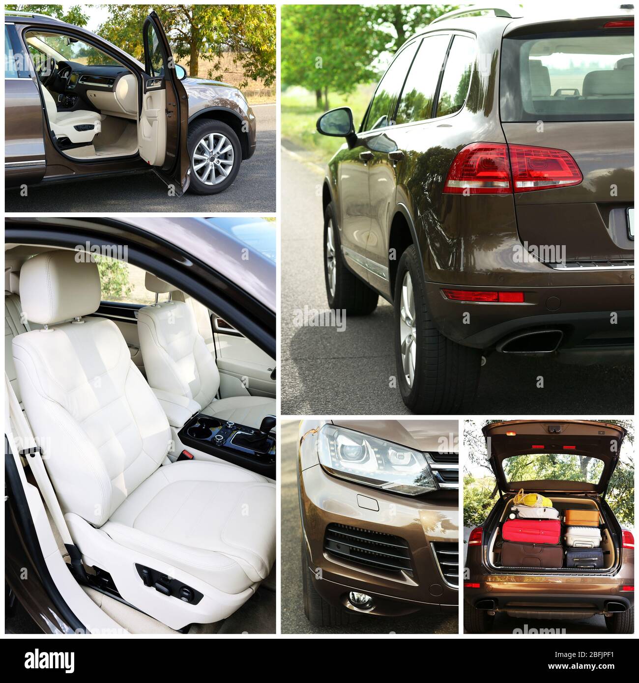 Modern car collage Stock Photo - Alamy