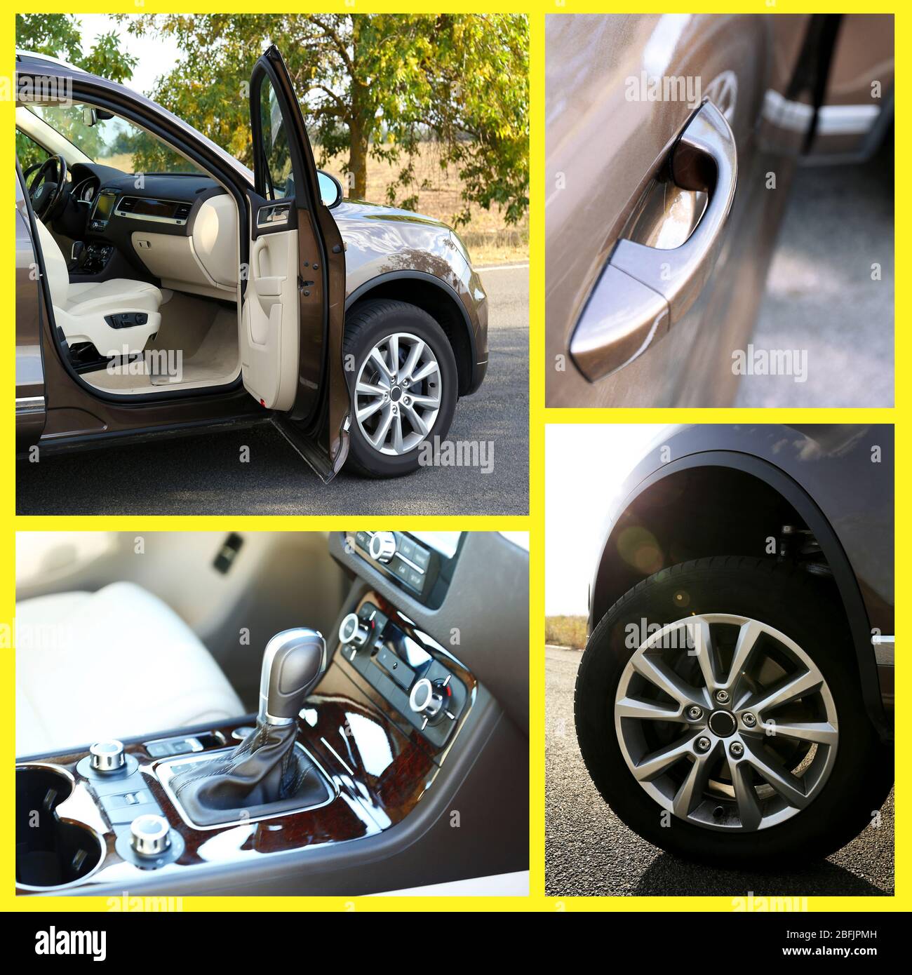 Modern car collage Stock Photo - Alamy